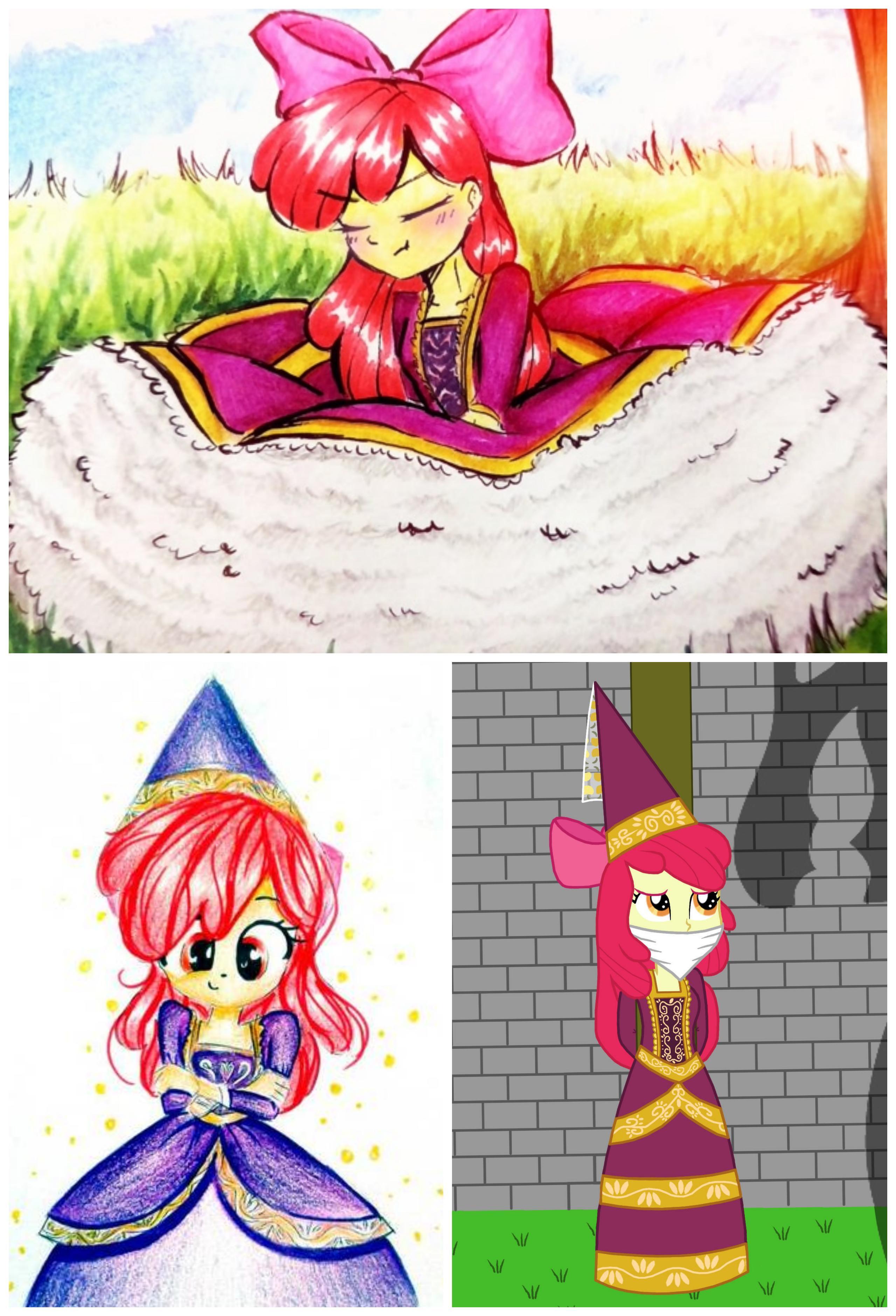 #3039408 - safe, artist:liaaqila, artist:robukun, edit, apple bloom ...