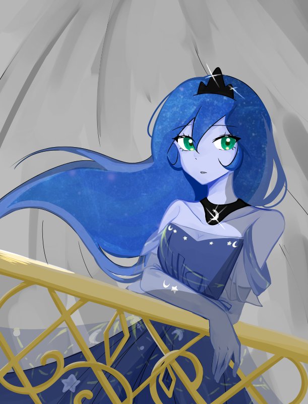 #3040762 - safe, artist:rainn__1026, princess luna, human, equestria ...