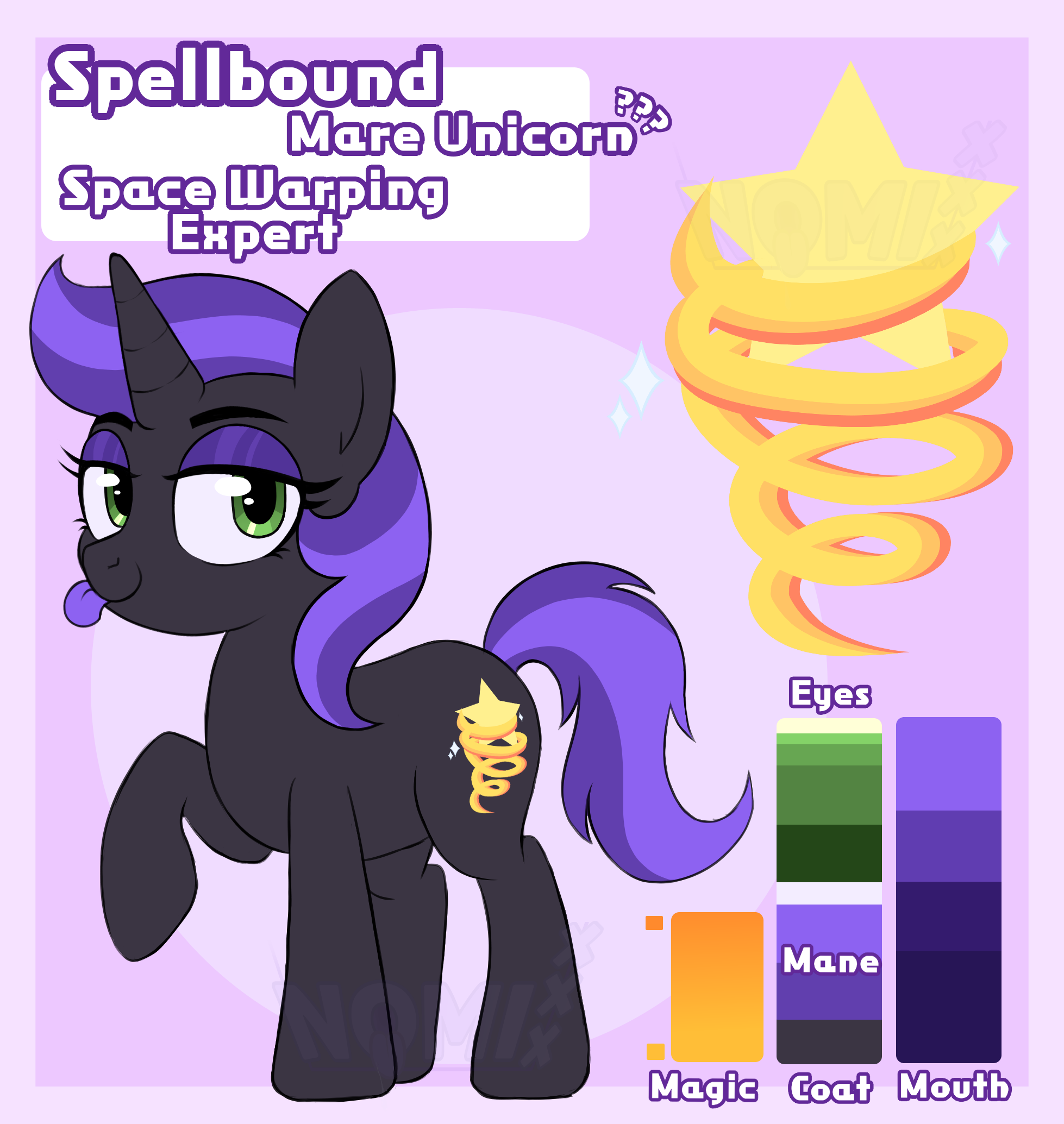 #3040813 - safe, artist:nomipolitan, oc, oc:spellbound, pony, unicorn ...