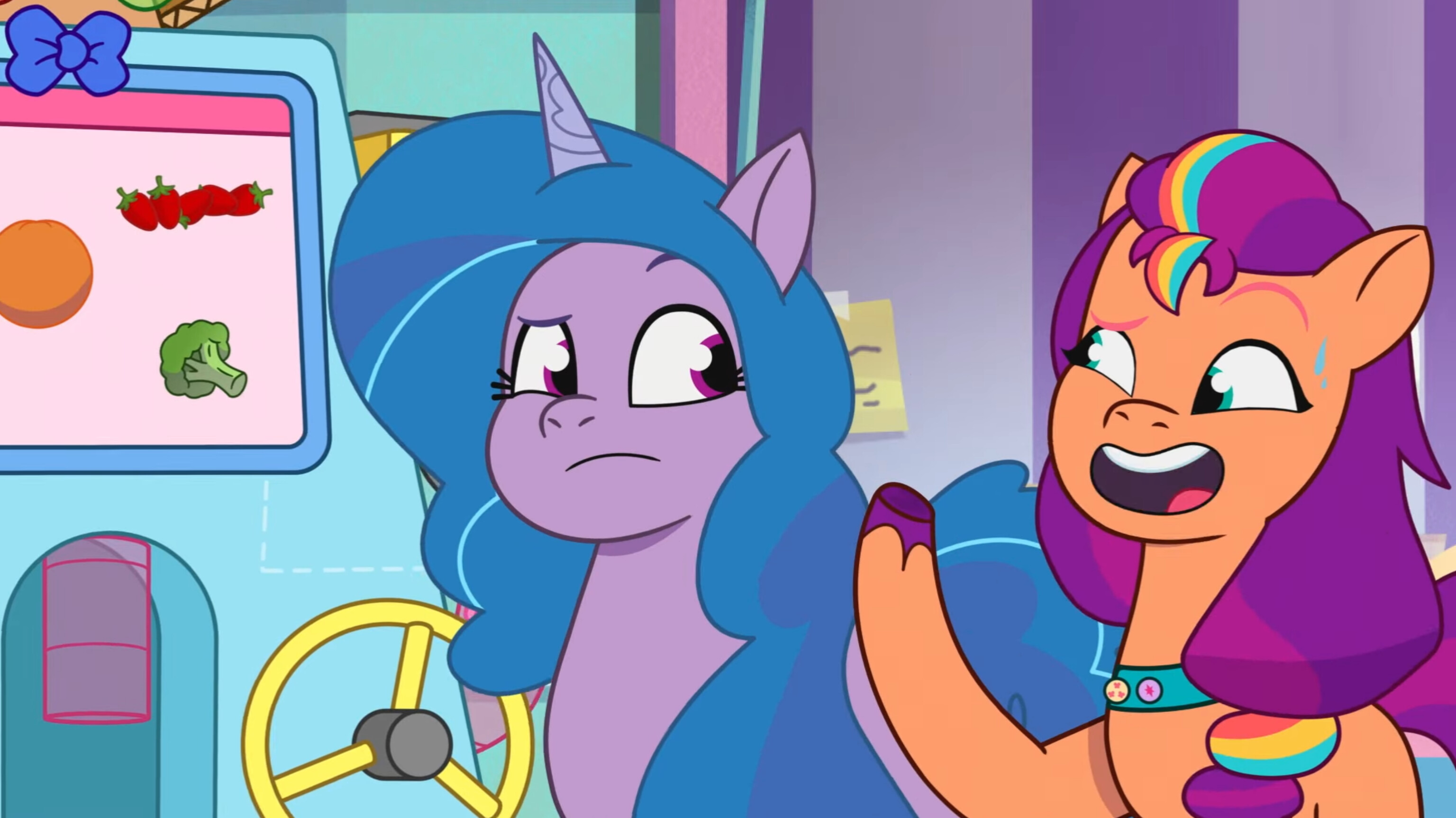 #3060864 - safe, screencap, bot-y mcbakertons, izzy moonbow, sunny ...