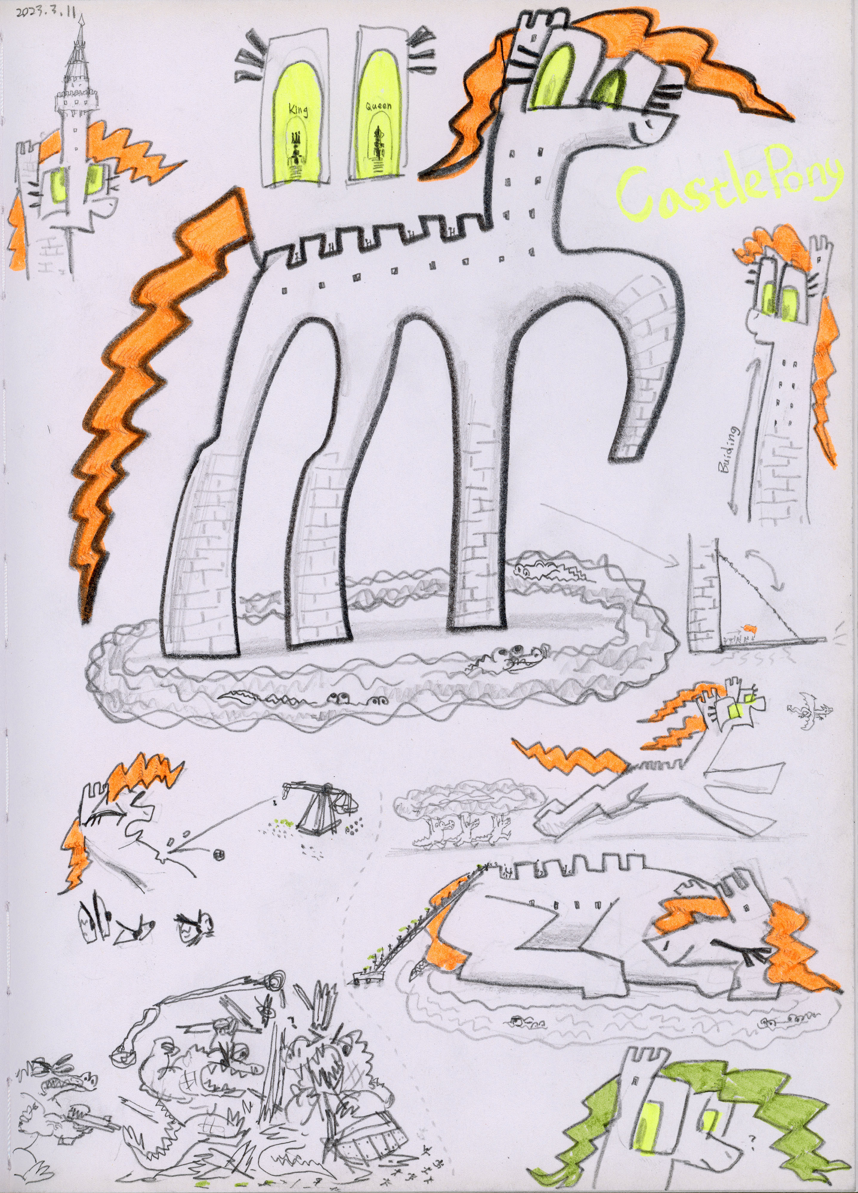 #3061841 - safe, artist:ja0822ck, building pony, crocodile, dragon ...