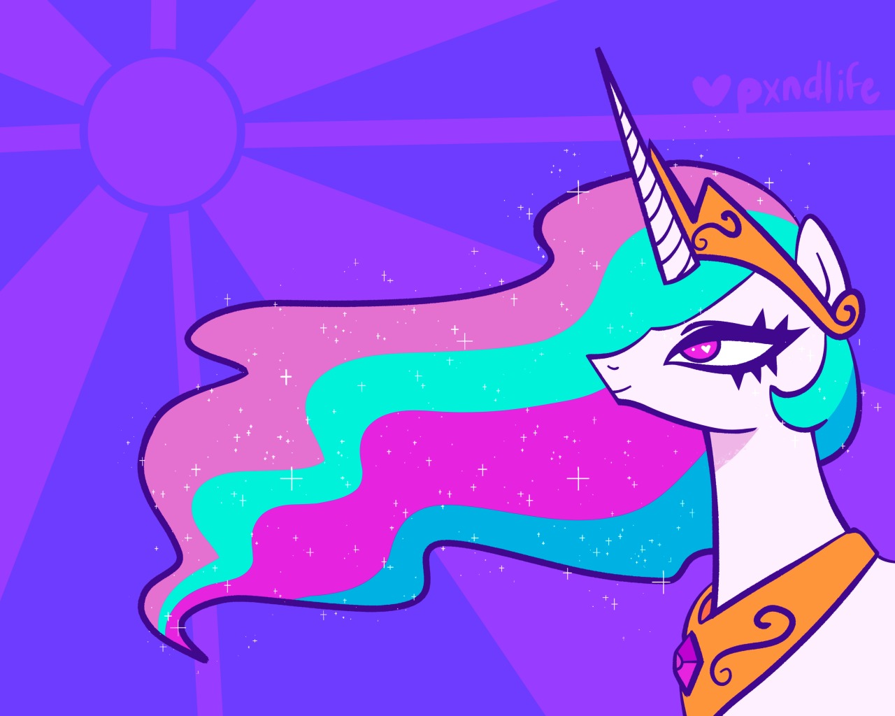 #3065780 - safe, artist:pxndlife, princess celestia, alicorn, pony ...