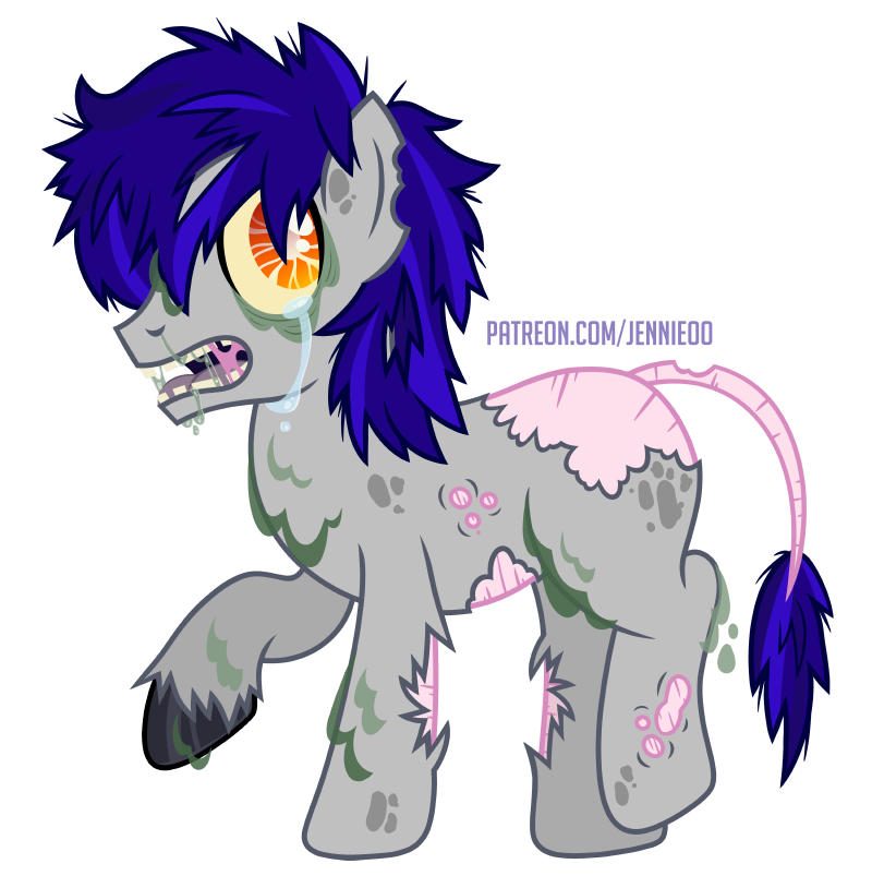 #3068631 - grimdark, artist:jennieoo, oc, oc:maverick, earth pony, pony, undead, zombie, crying ...