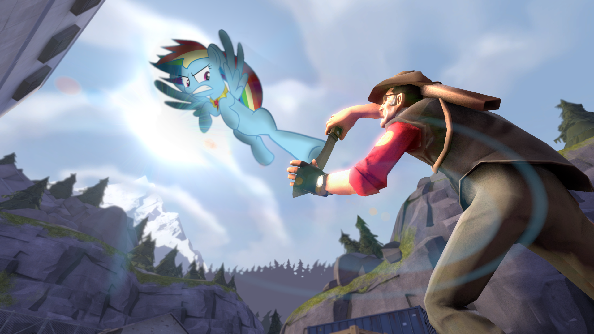 #3069195 - artist needed, safe, rainbow dash, human, pegasus, pony, g4 ...