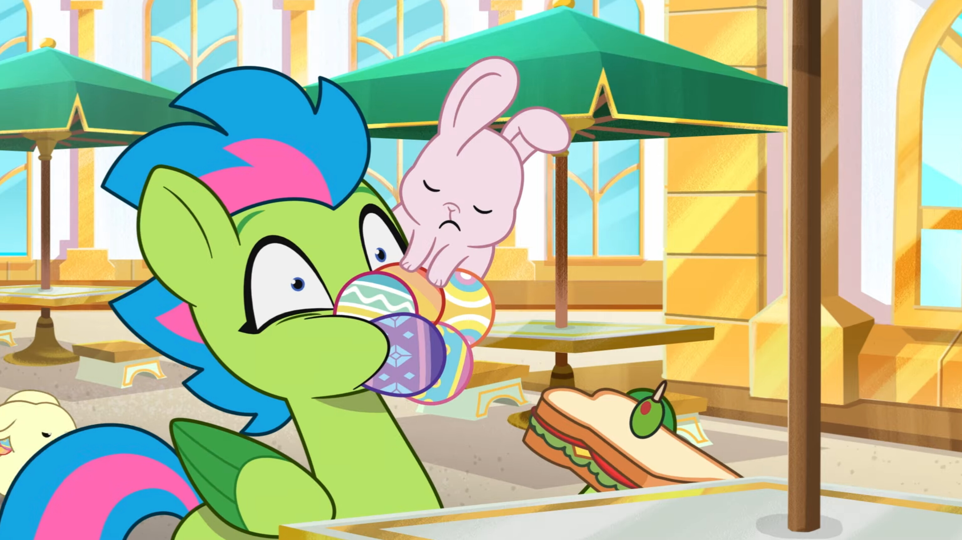 #3069453 - safe, screencap, luminous dazzle, pegasus, pony, rabbit, g5 ...