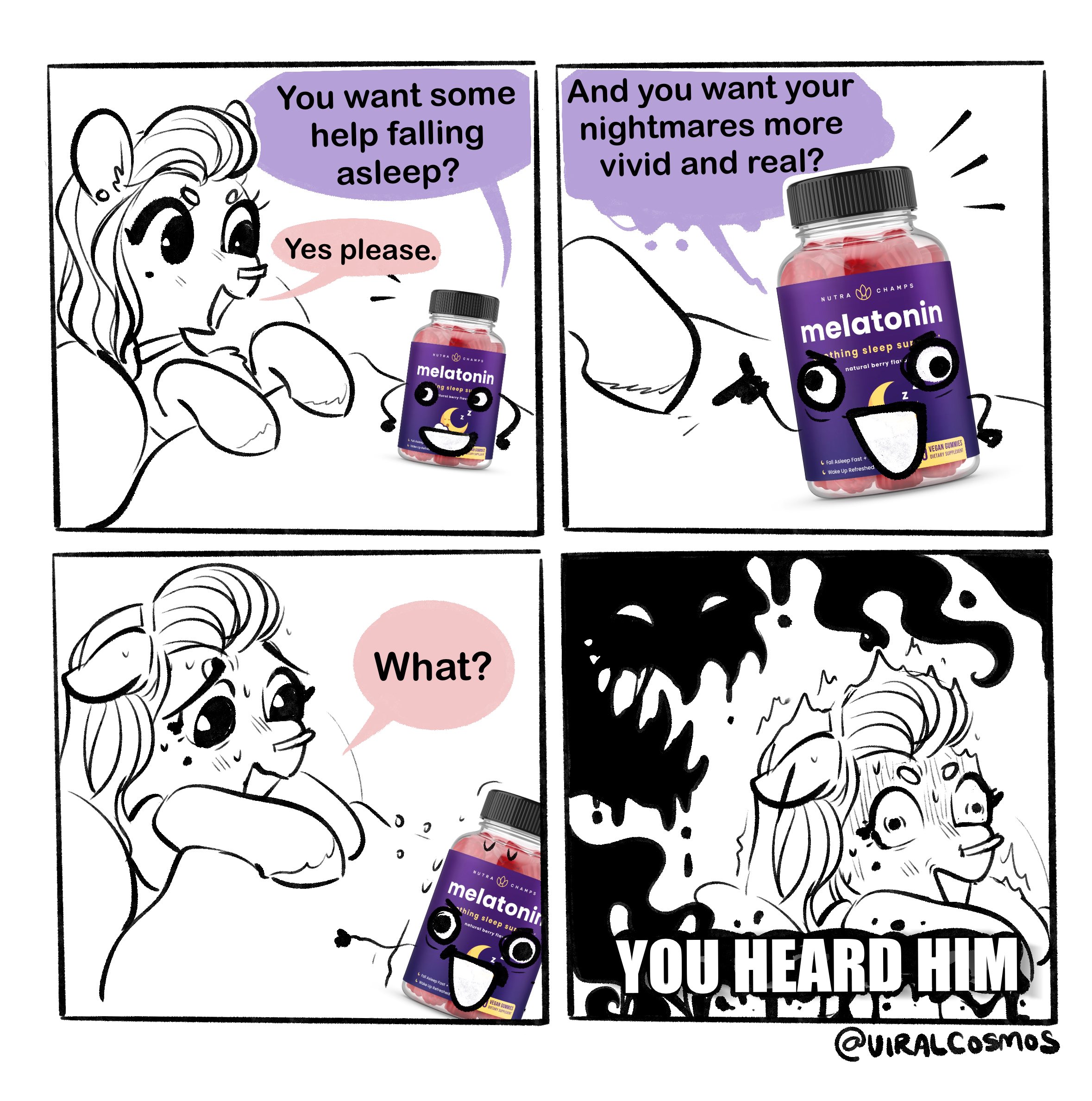 #3069565 - safe, artist:opalacorn, oc, oc:void, pegasus, pony, bed, comic, dialogue, floppy ears ...