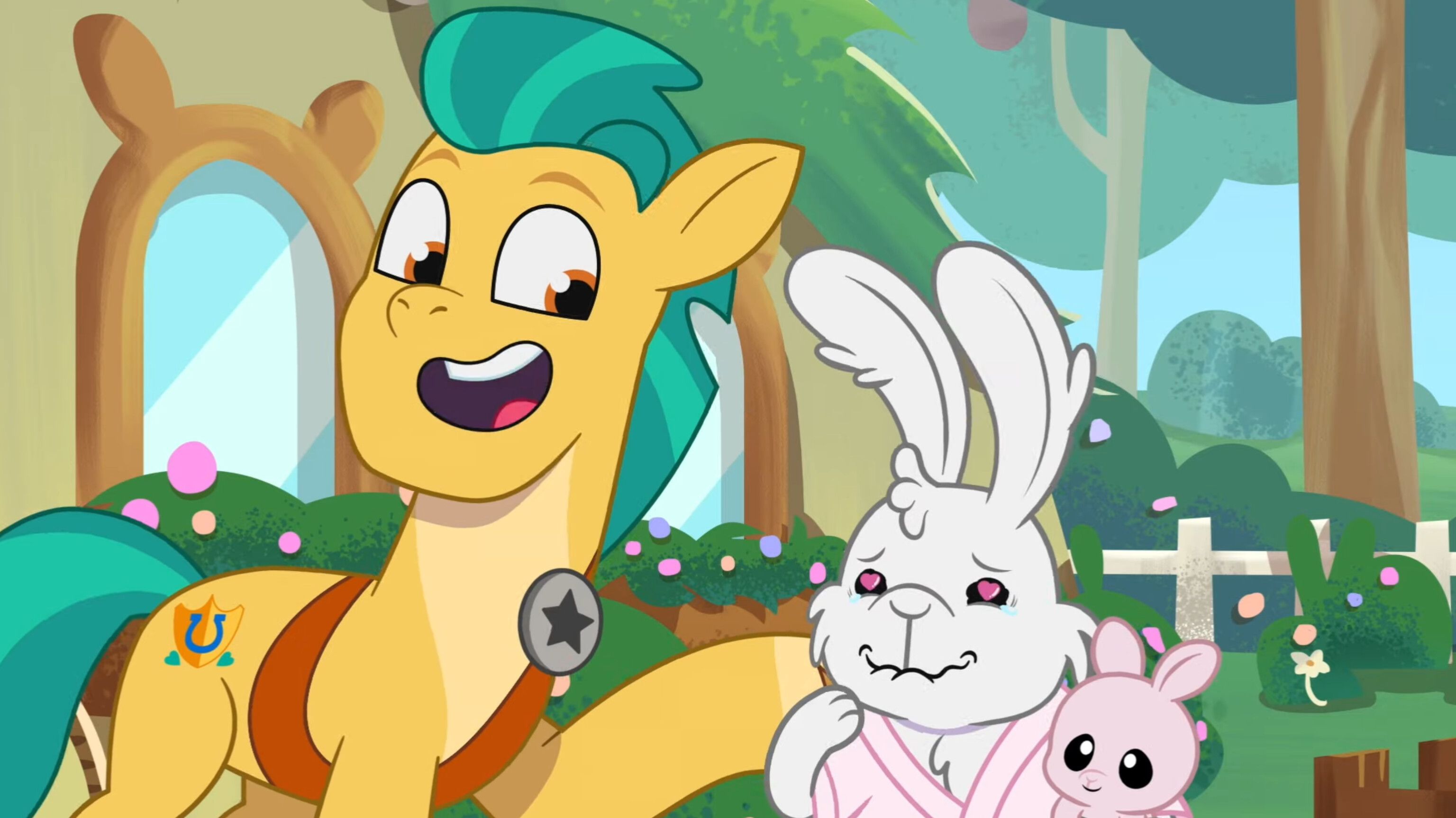 #3070360 - safe, screencap, eggmund bunny, hitch trailblazer, earth ...