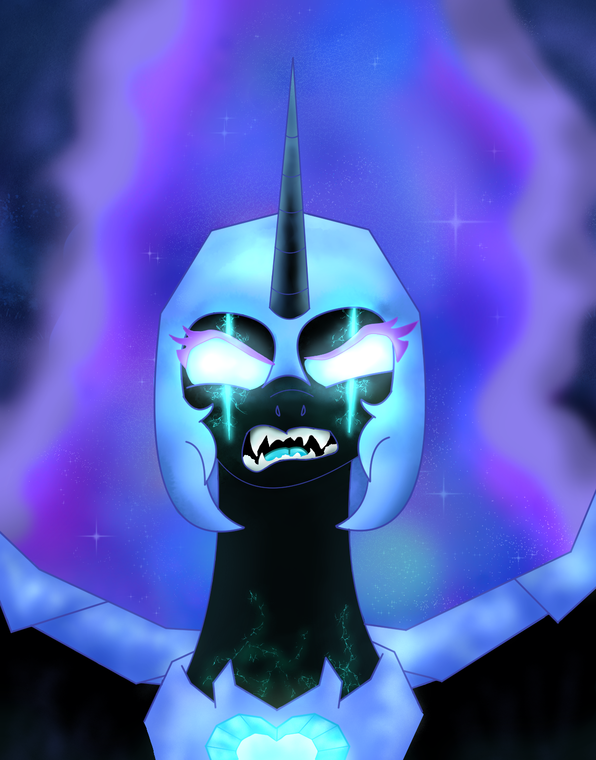 #3071048 - safe, artist:moonlightrift, nightmare moon, alicorn, pony ...