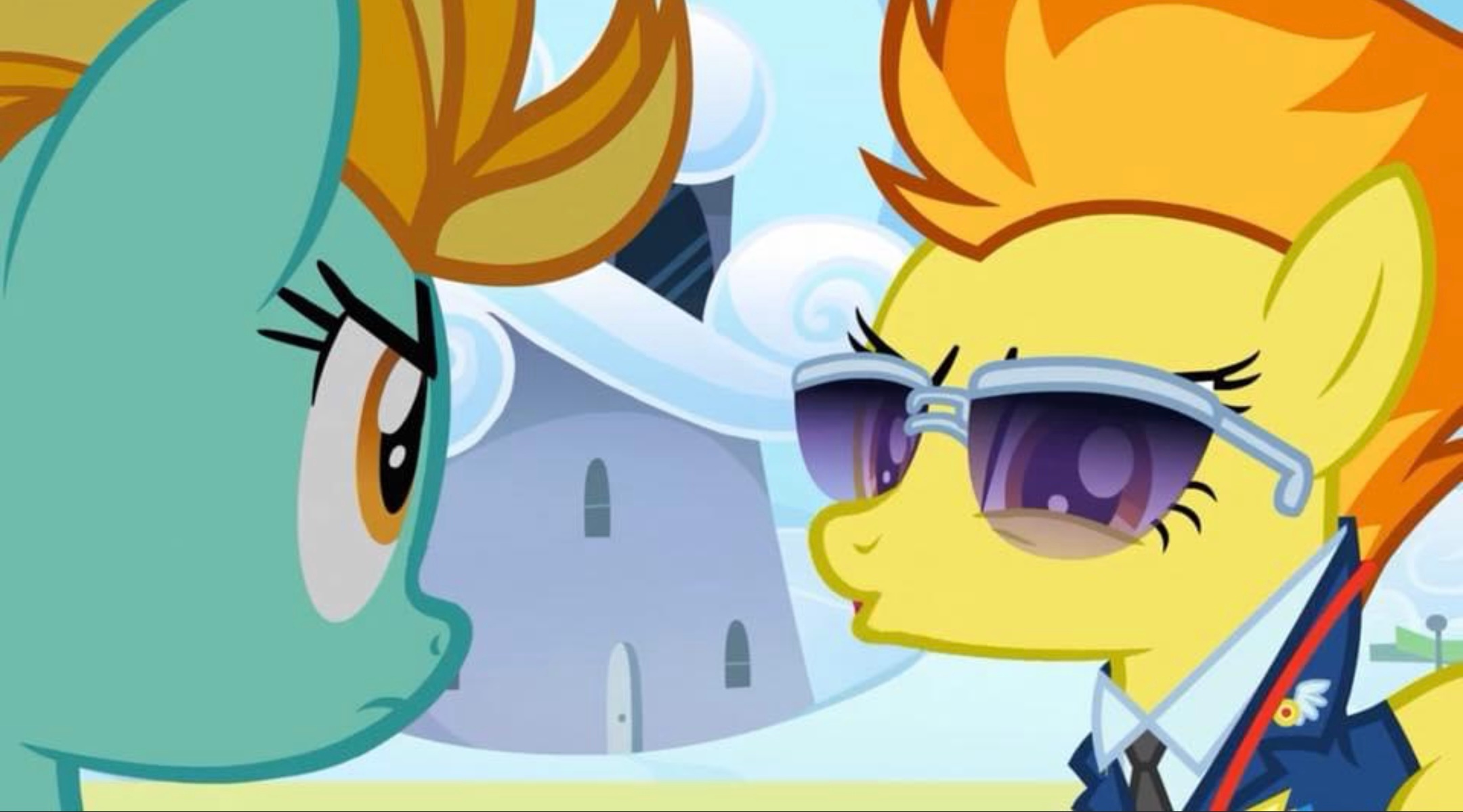 #3072878 - safe, screencap, lightning dust, spitfire, pegasus, pony, g4 ...