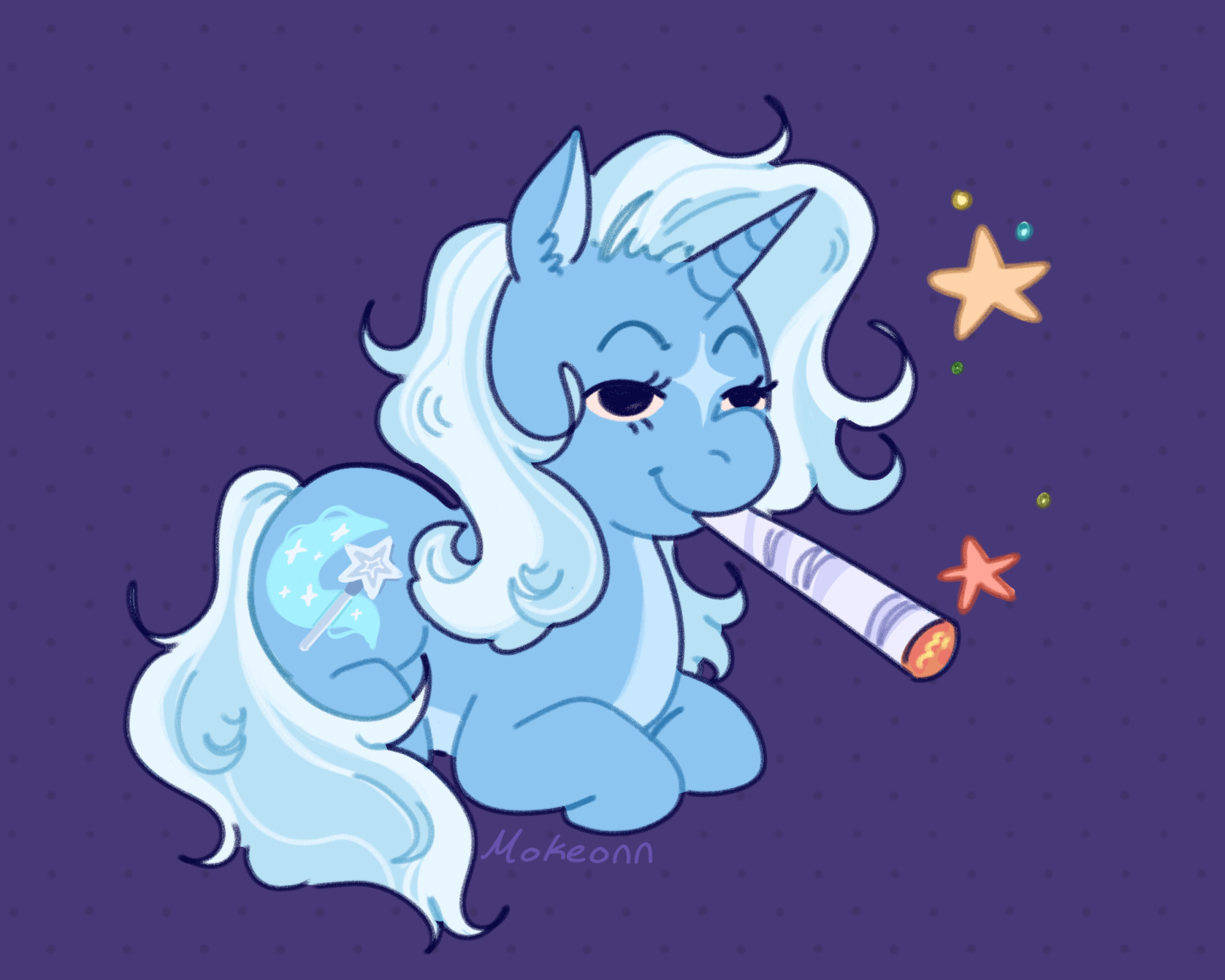 #3072994 - safe, artist:mokeonn, trixie, pony, unicorn, g4, coat ...