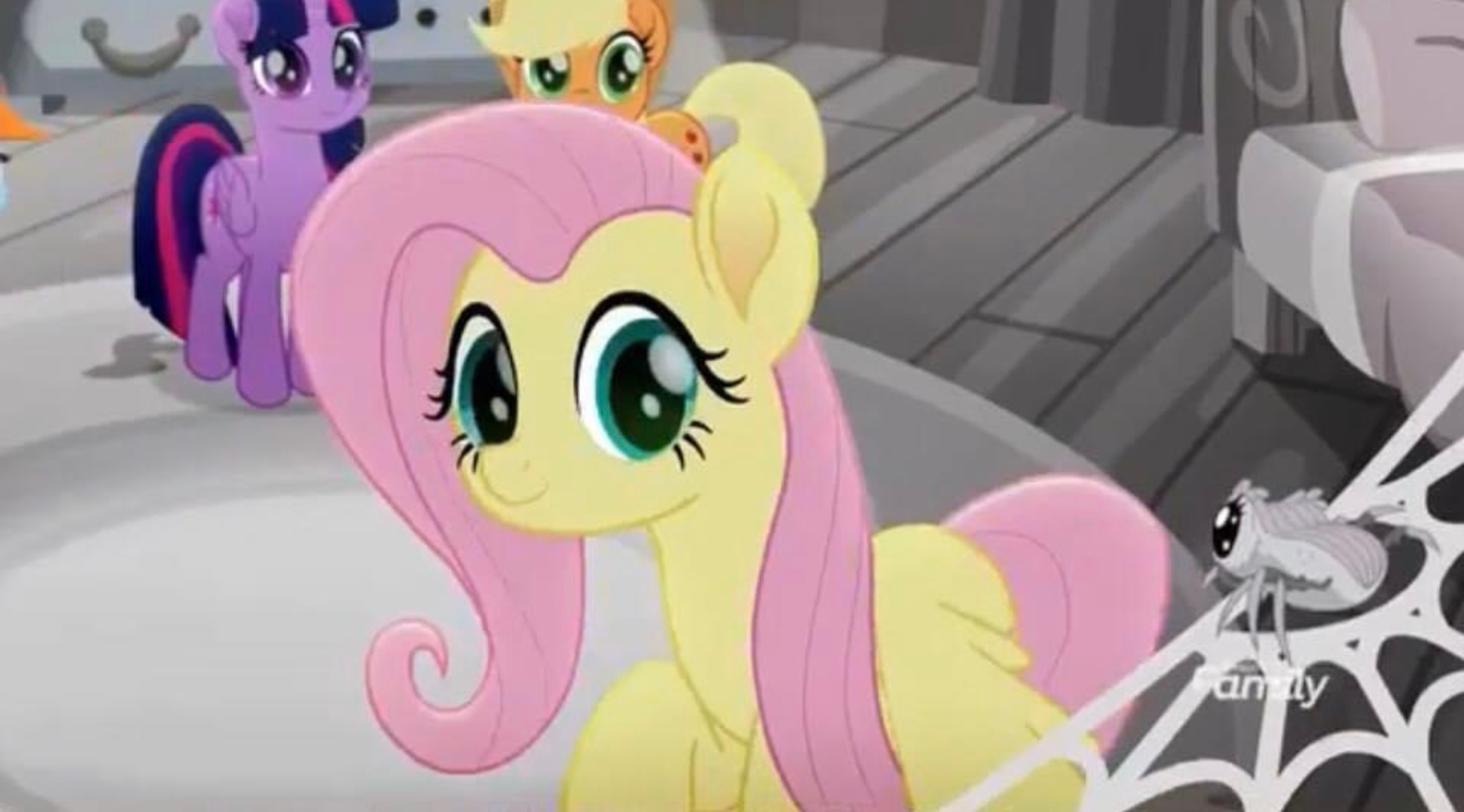 #3073515 - safe, screencap, applejack, fluttershy, twilight sparkle ...