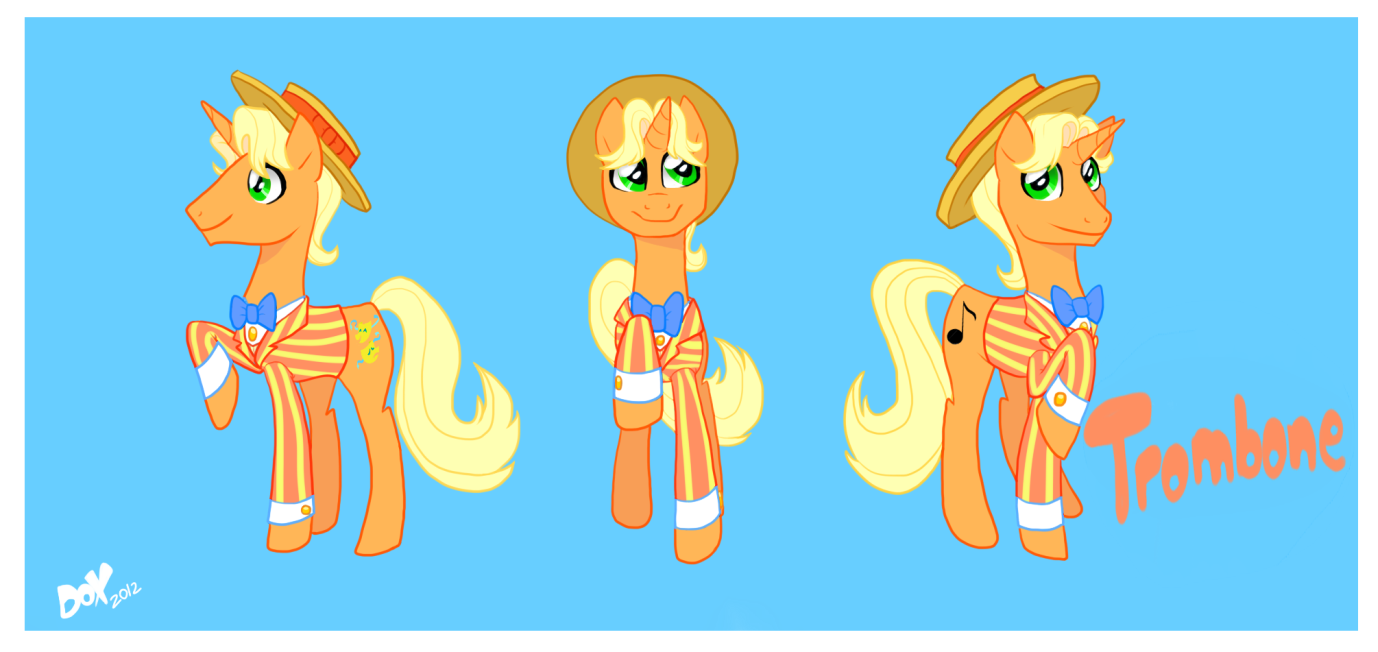 #3057503 - safe, artist:pandadox, oc, pony, unicorn, blue background ...
