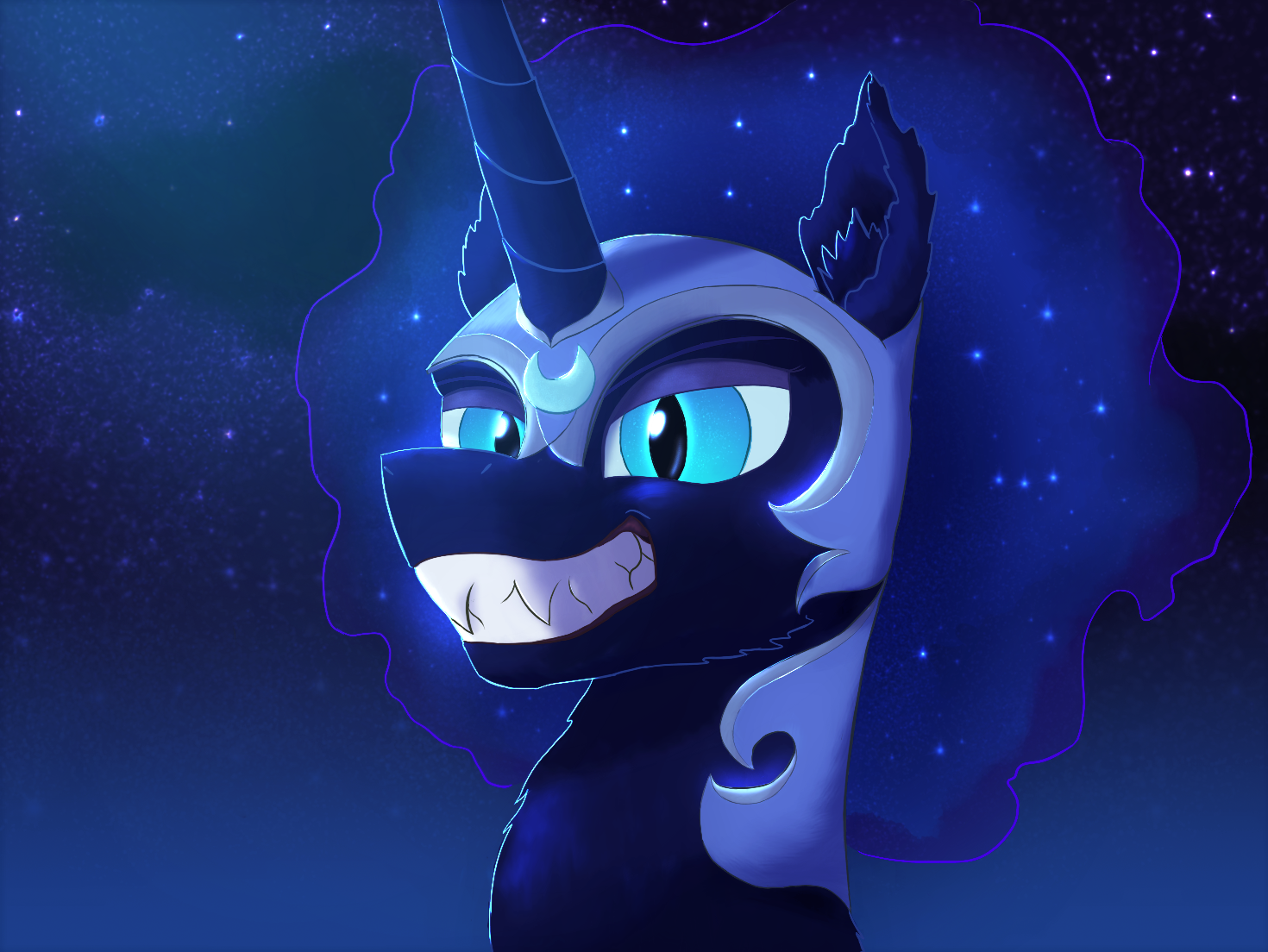 #3058292 - safe, artist:gosha305, nightmare moon, alicorn, pony, g4 ...