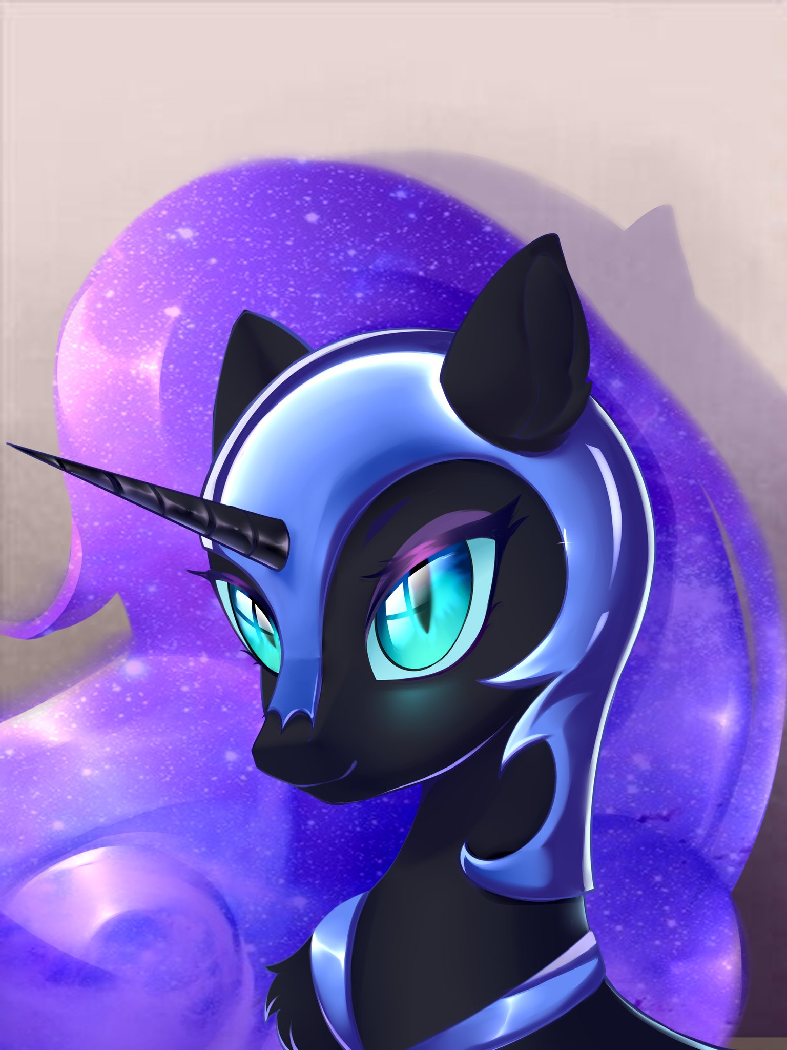 #3078295 - safe, artist:myriadstar3, nightmare moon, alicorn, pony ...
