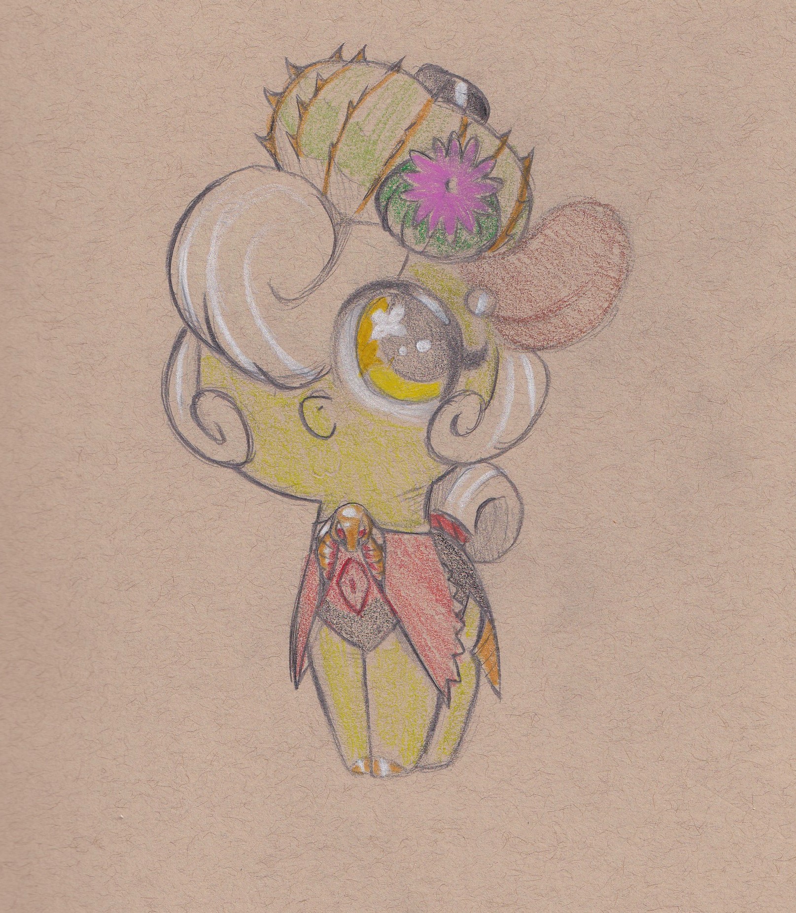 #3107100 - safe, artist:foxtrot3, pony, cactus hat, clothes, gem, hat ...