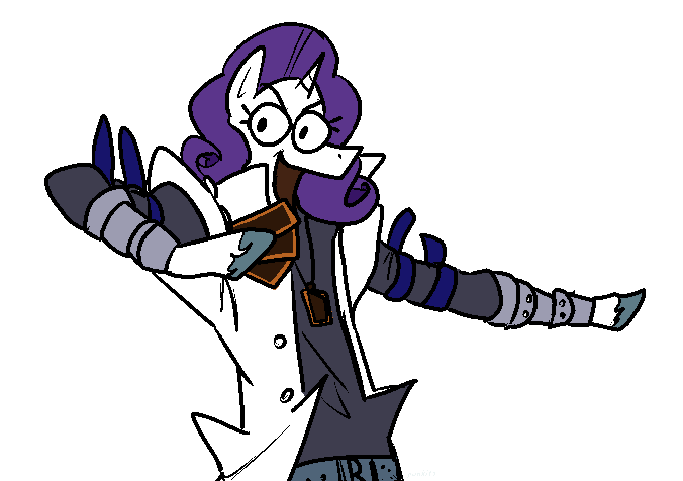 #3108336 - safe, artist:punkittdev, rarity, unicorn, anthro, g4, >:d ...