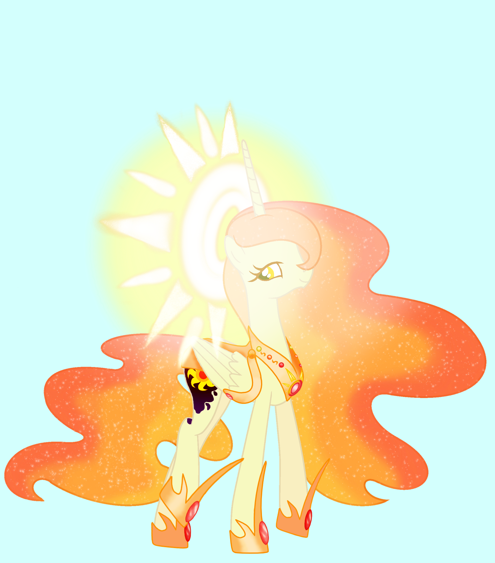 #3081977 - safe, artist:harmonicdreemur1308, princess celestia, alicorn ...