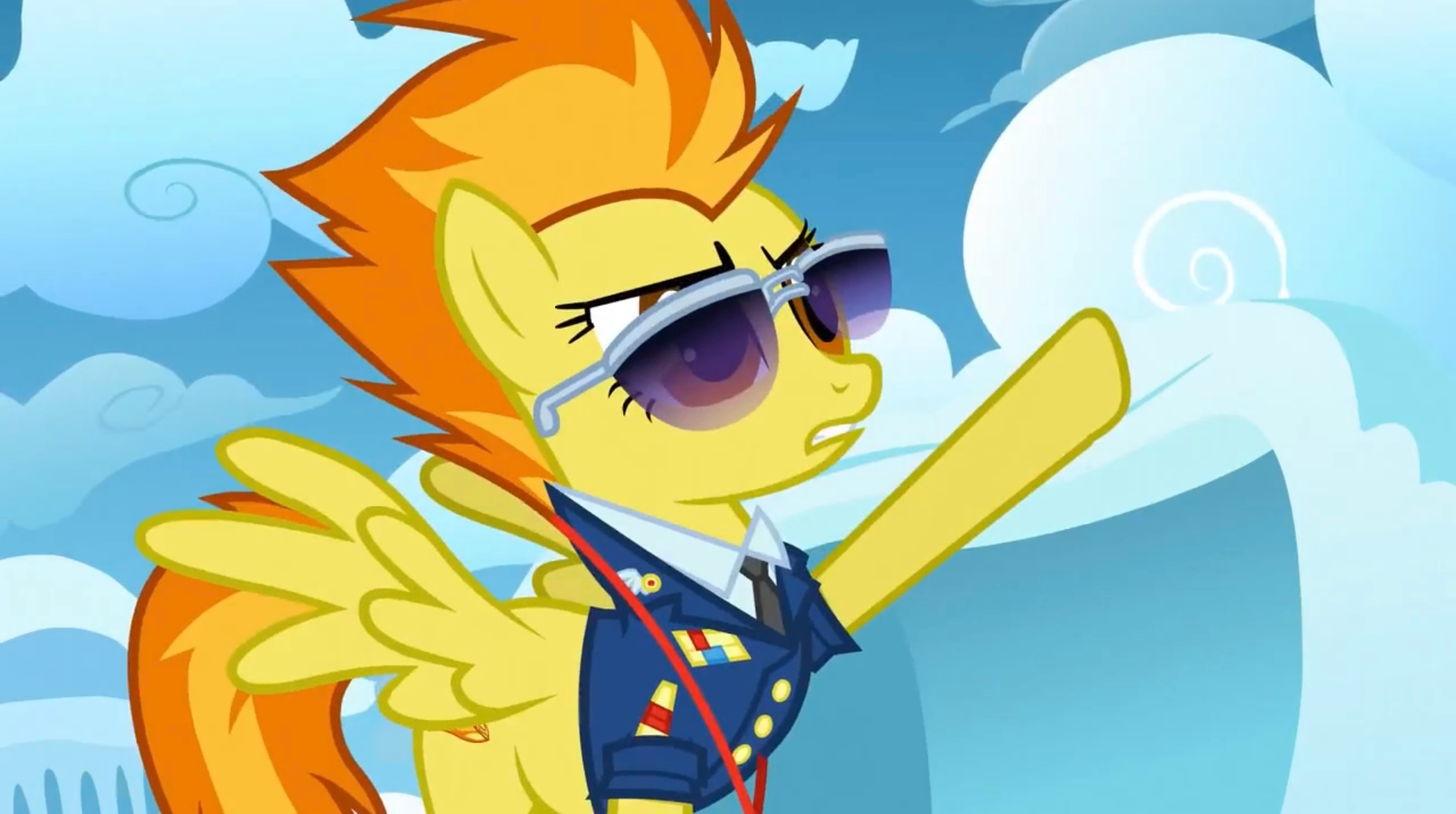 #3111555 - safe, screencap, spitfire, pegasus, pony, wonderbolts ...