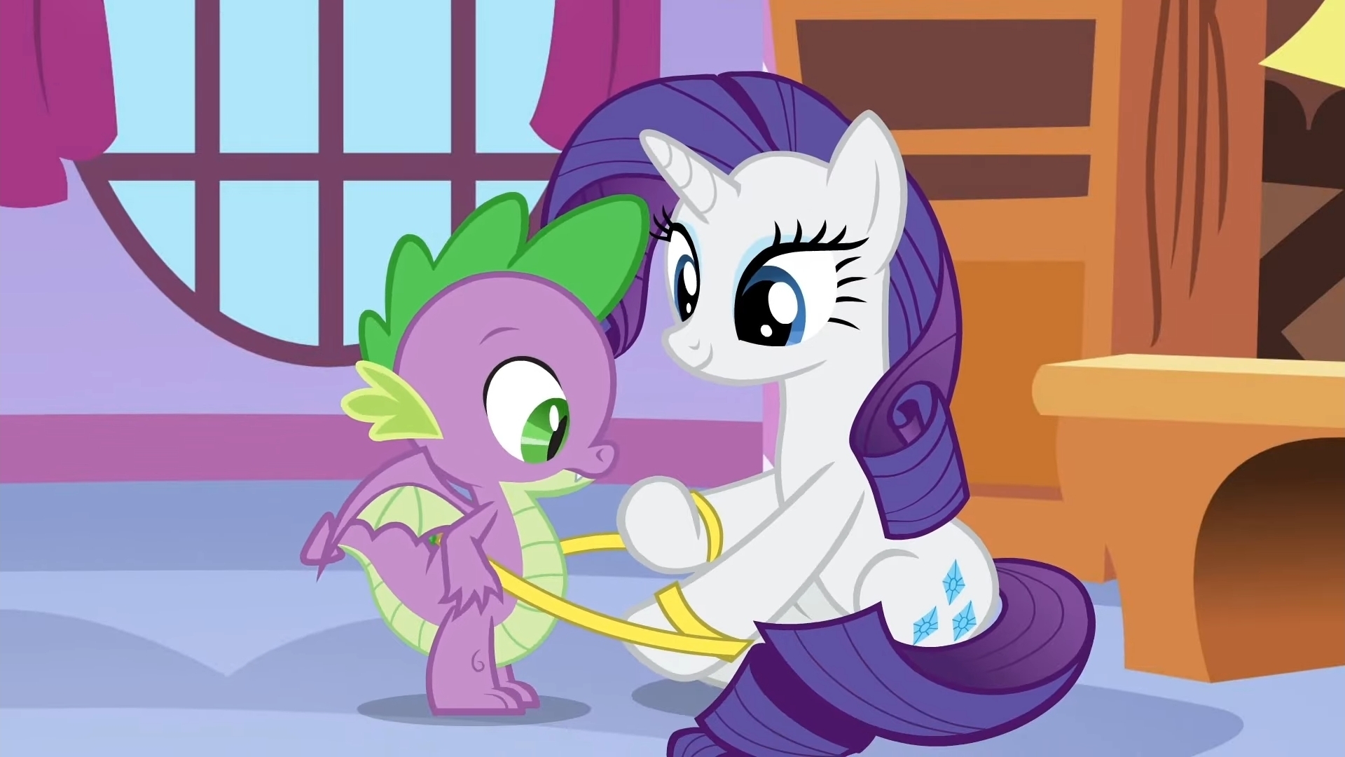 #3115059 - safe, artist:georgegarza01, rarity, spike, dragon, pony ...