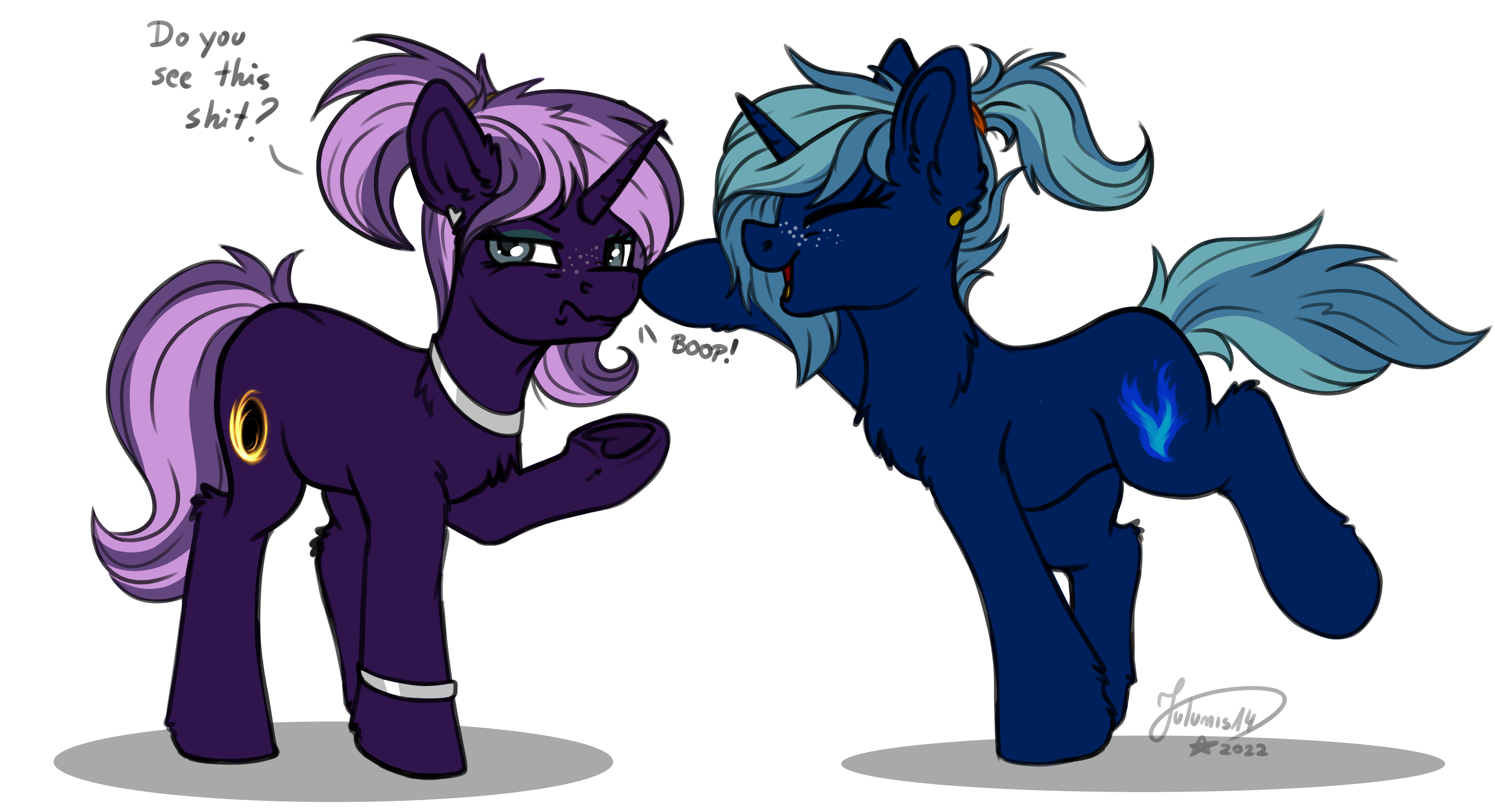 #3082098 - safe, artist:julunis14, oc, oc only, oc:novus flux, oc:tenebris flux, pony, unicorn ...