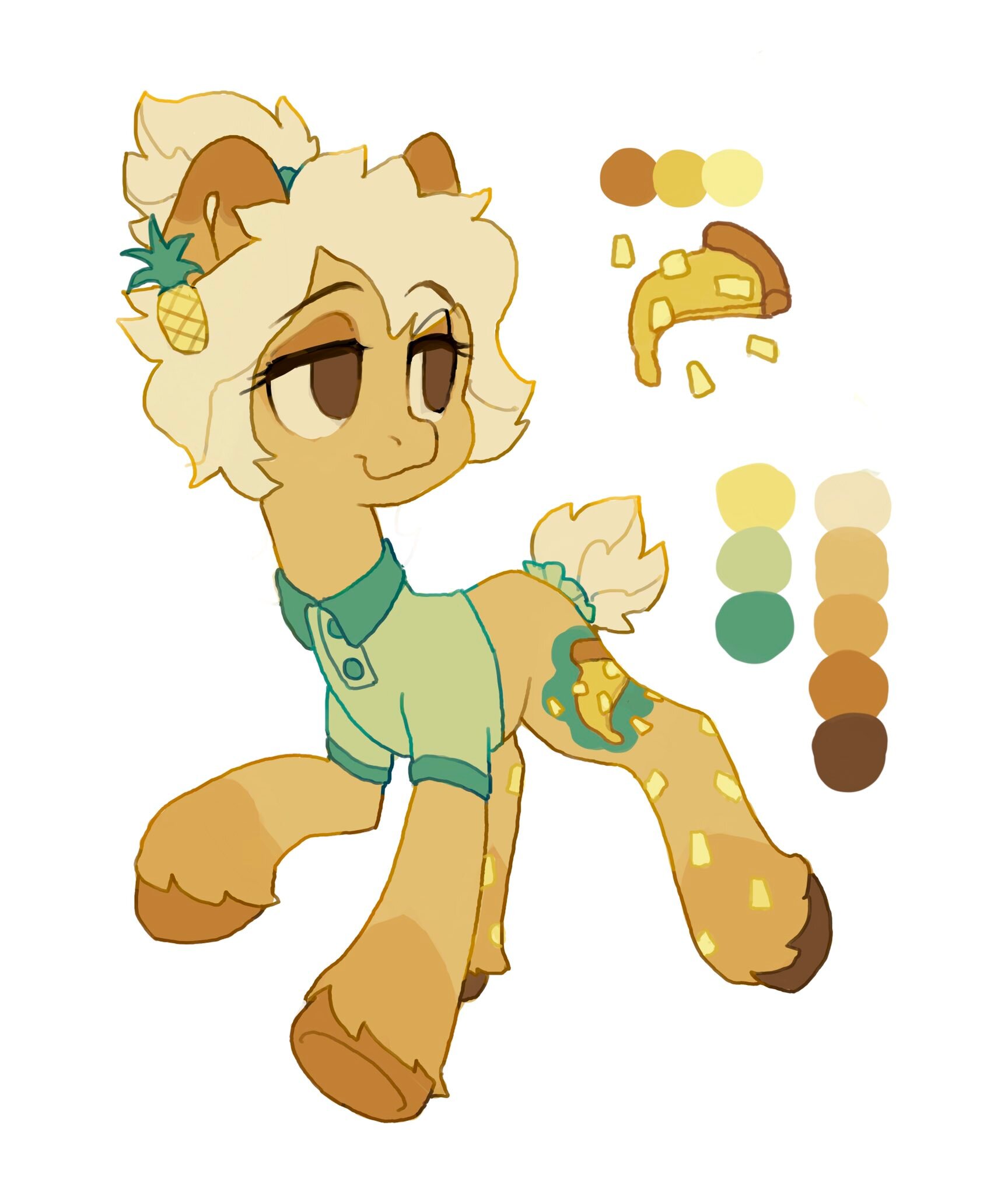 #3083047 - safe, artist:p0nyplanet, oc, oc only, earth pony, food pony, original species, pizza ...