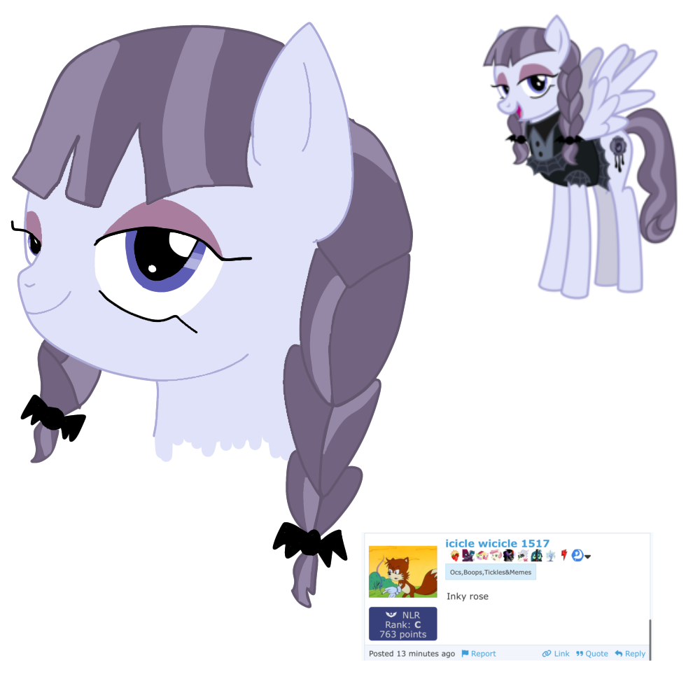 #3083435 - safe, inky rose, pegasus, pony, g4, drawing, female, goth ...