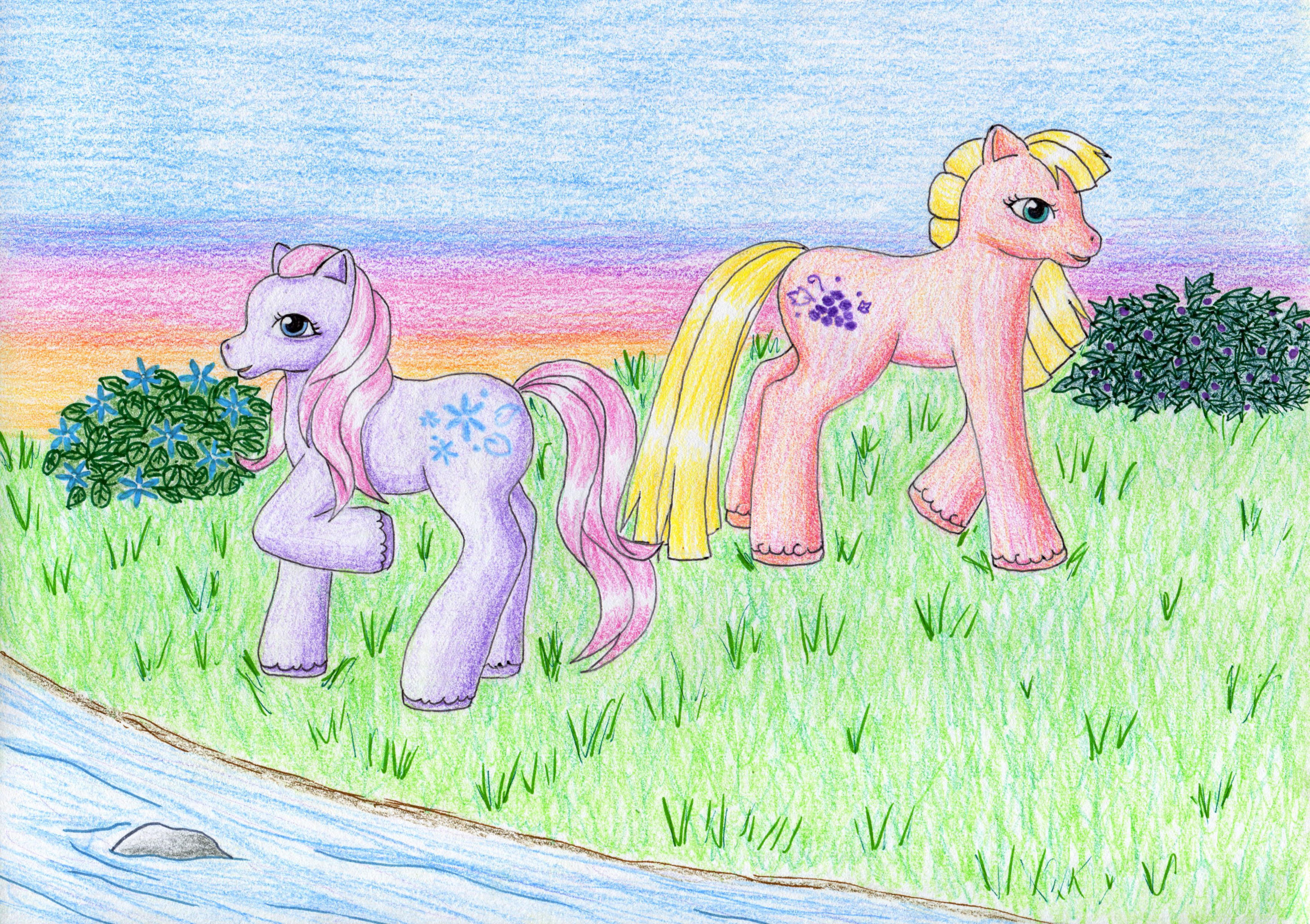 #3116604 - safe, artist:normaleeinsane, berry bright, petal blossom ...