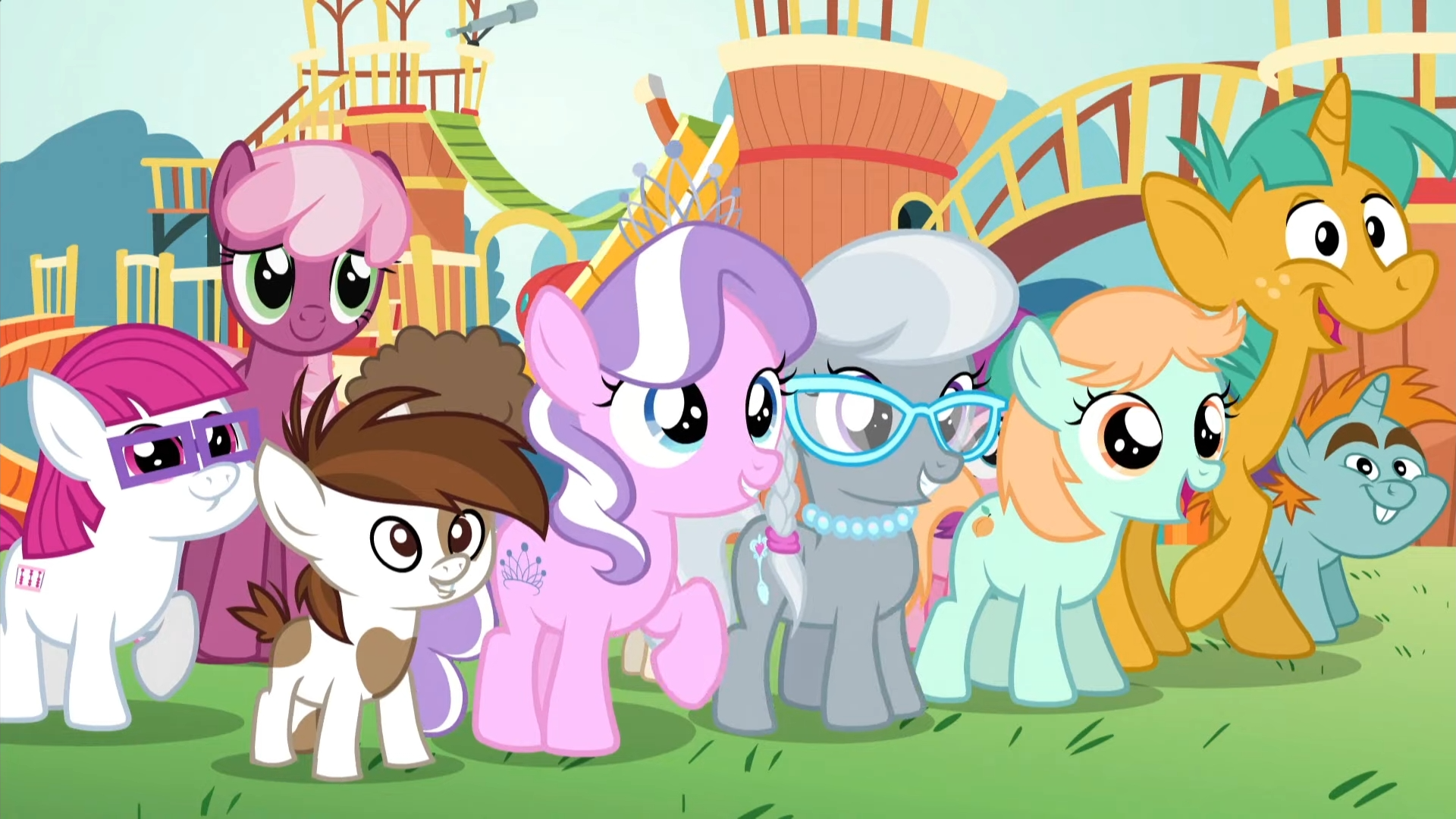 #3116892 - safe, screencap, cheerilee, diamond tiara, lily longsocks ...