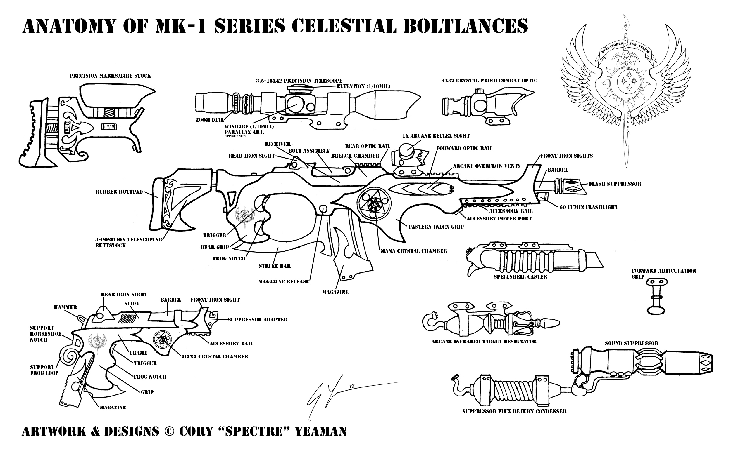 #3086629 - safe, artist:spectre crystaleye, assault rifle, barely pony ...
