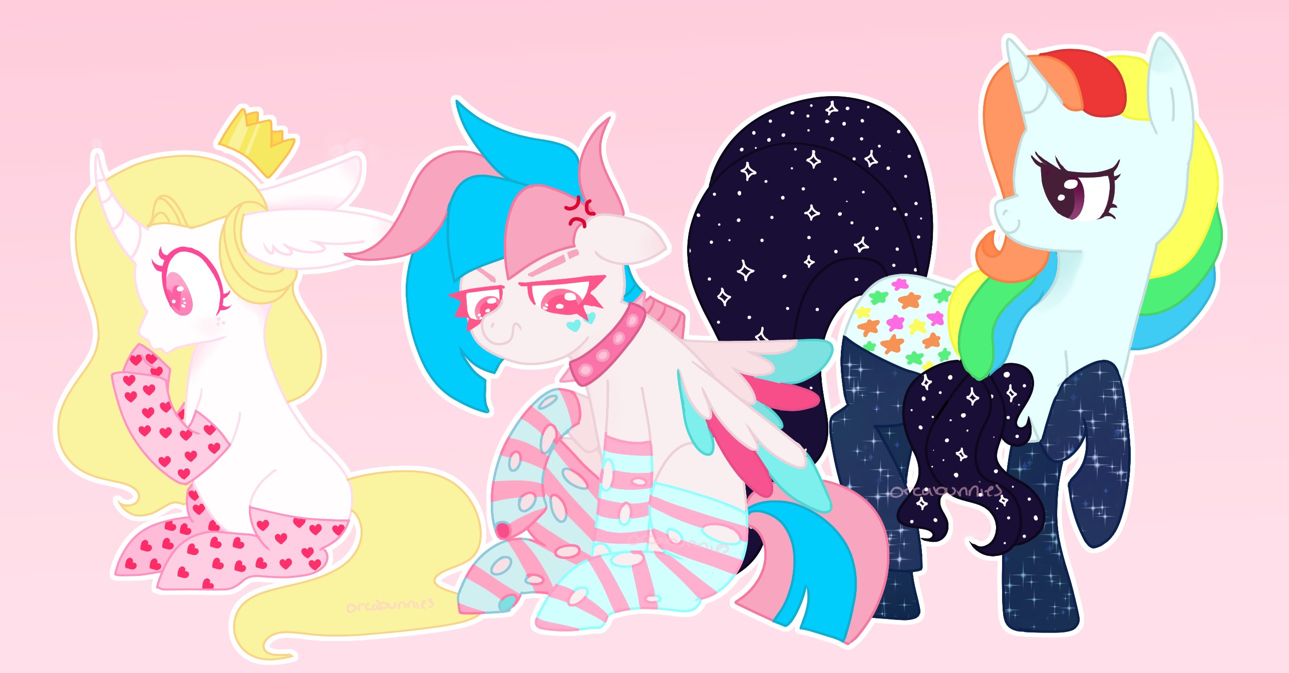 #3086804 - safe, artist:orcabunnies, oc, oc only, oc:galaxy pop, oc:pom ...