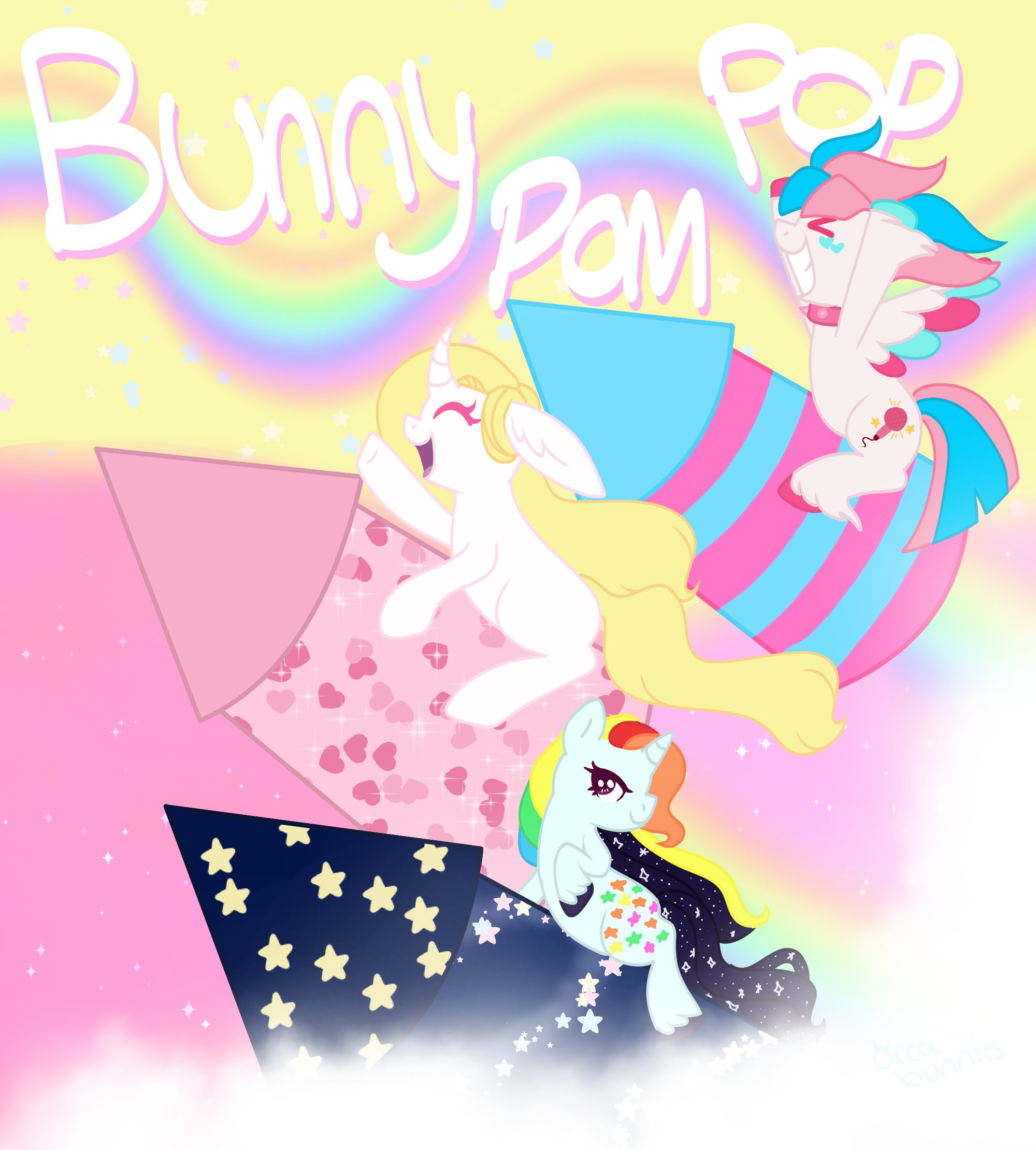 #3086882 - safe, artist:orcabunnies, oc, oc only, oc:galaxy pop, oc:pom ...