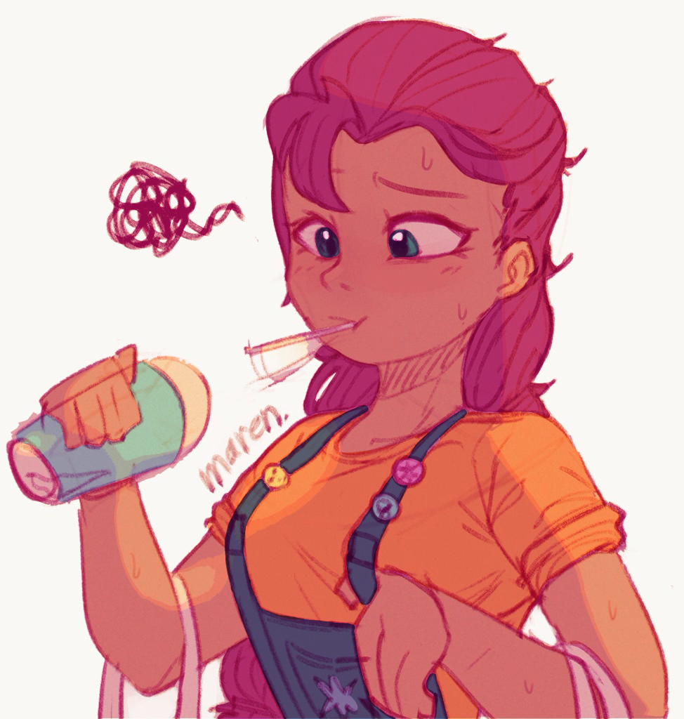 #3087383 - safe, artist:maren, color edit, edit, sunny starscout, human ...