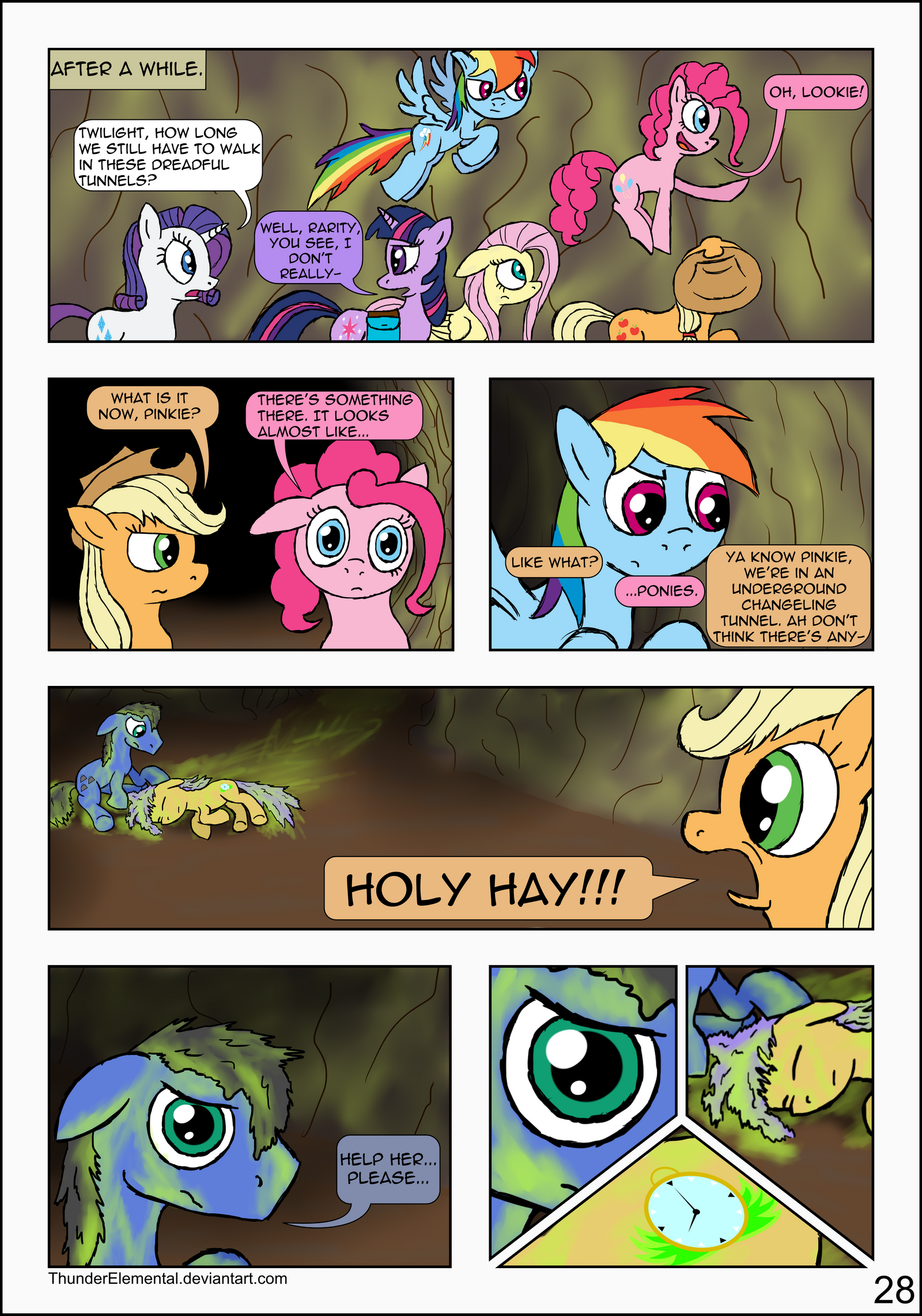 #3087656 - safe, artist:thunderelemental, applejack, fluttershy, pinkie ...