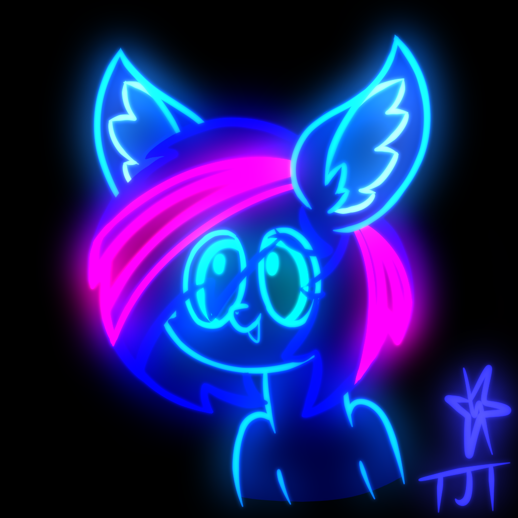 #3087836 - safe, artist:neonshy02, oc, pony, neon, solo - Derpibooru