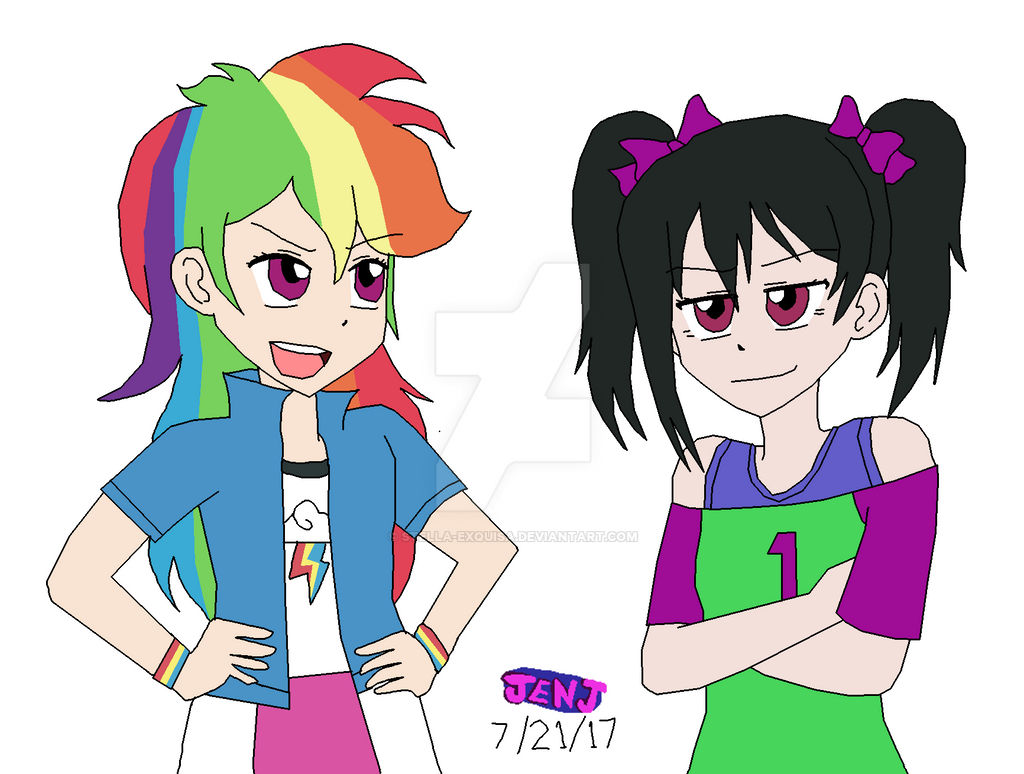 #3088953 - safe, artist:stella-exquisa, rainbow dash, human, equestria ...