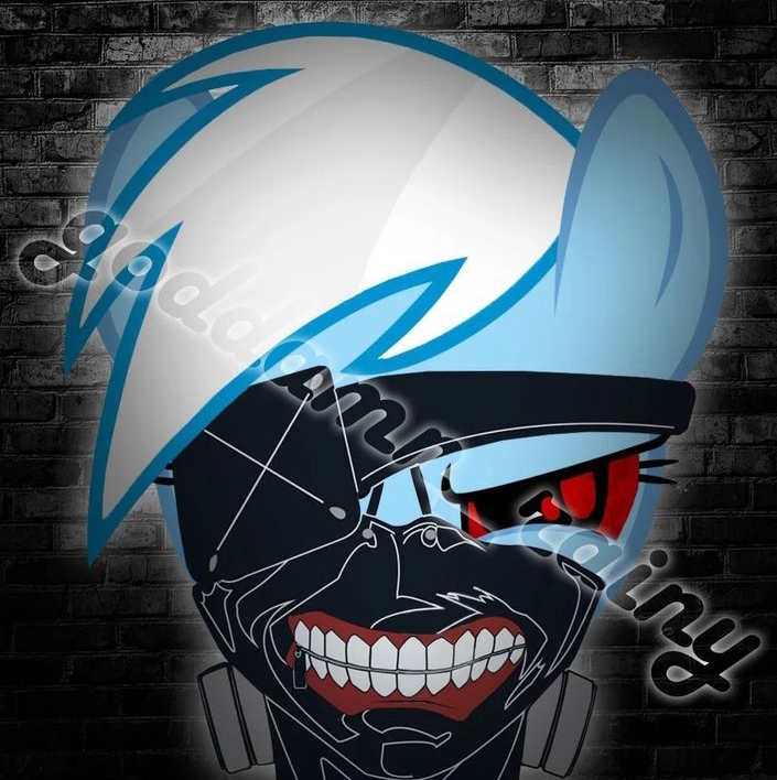 #3091395 - safe, artist:goddamn_rainy, oc, pony, anime, eyepatch ...