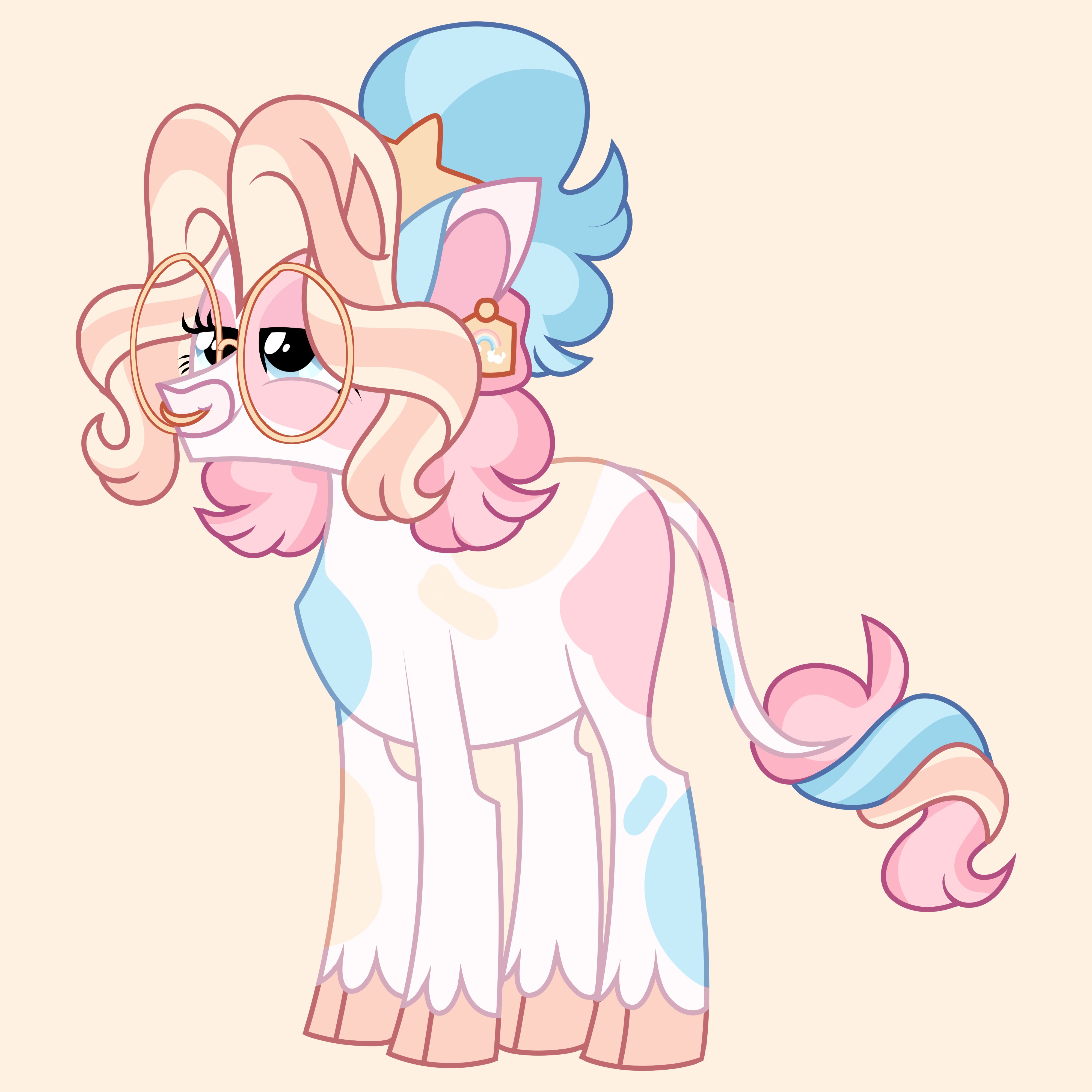 #3093002 - safe, artist:fizzlefer, oc, oc only, oc:bitter glitter, cow ...