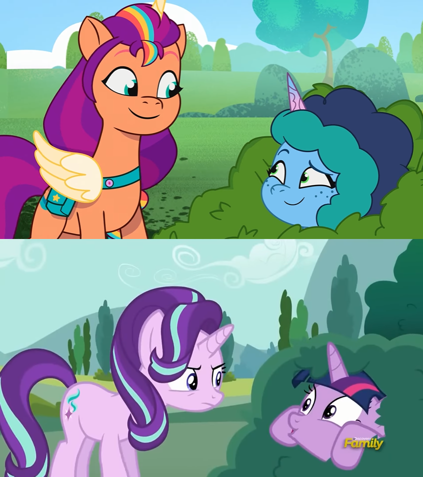 #3094911 - safe, edit, edited screencap, screencap, misty brightdawn, starlight glimmer, sunny ...