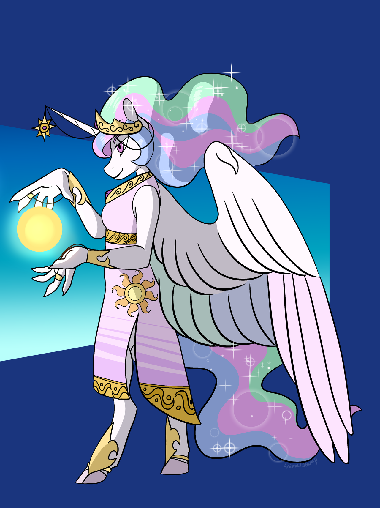 #3095859 - safe, artist:animalstamp, part of a set, princess celestia ...