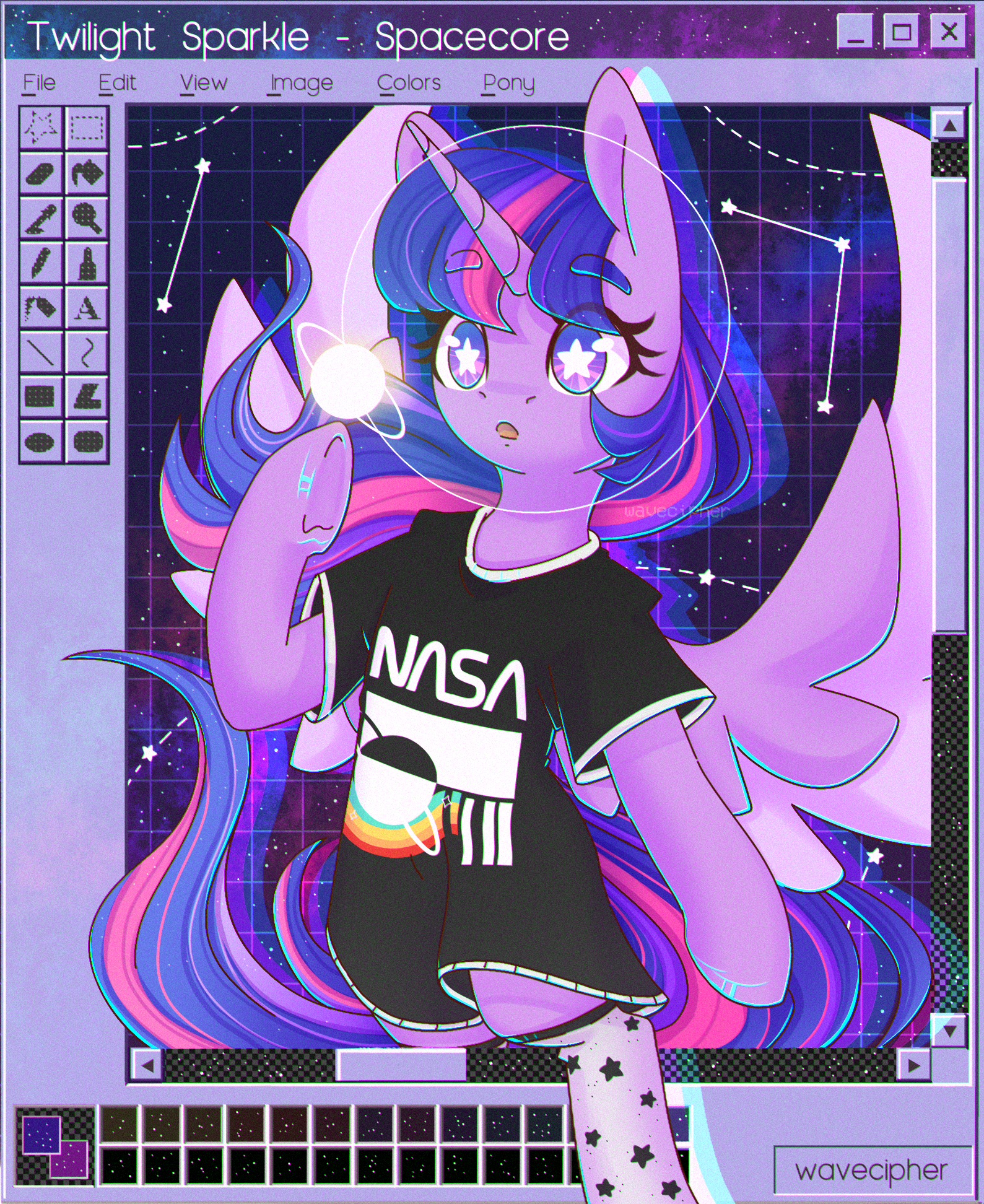 #3122822 - safe, artist:wavecipher, twilight sparkle, alicorn, semi ...