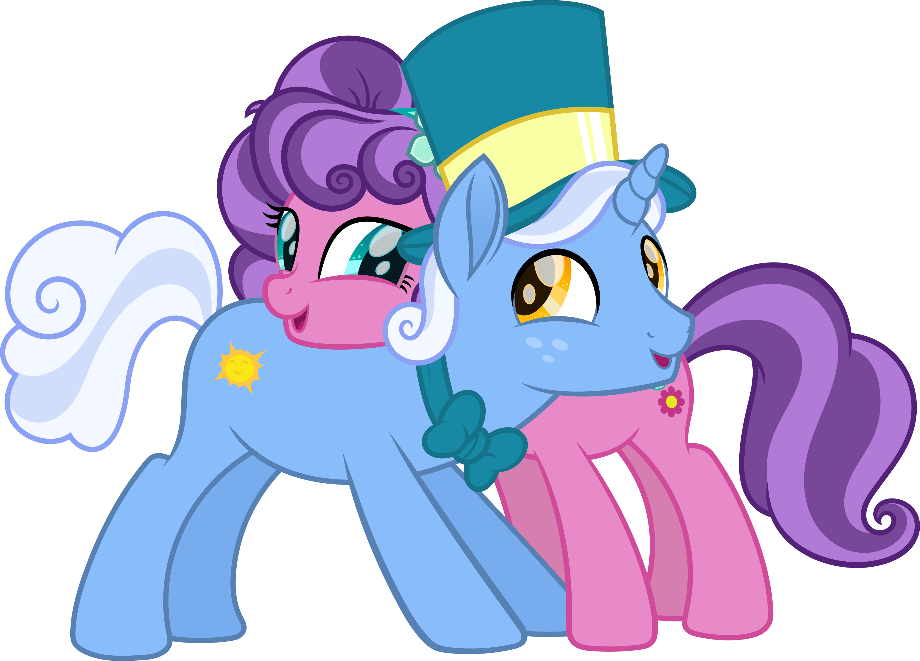 #3123220 - safe, artist:starryshineviolet, petunia petals, sunny skies ...