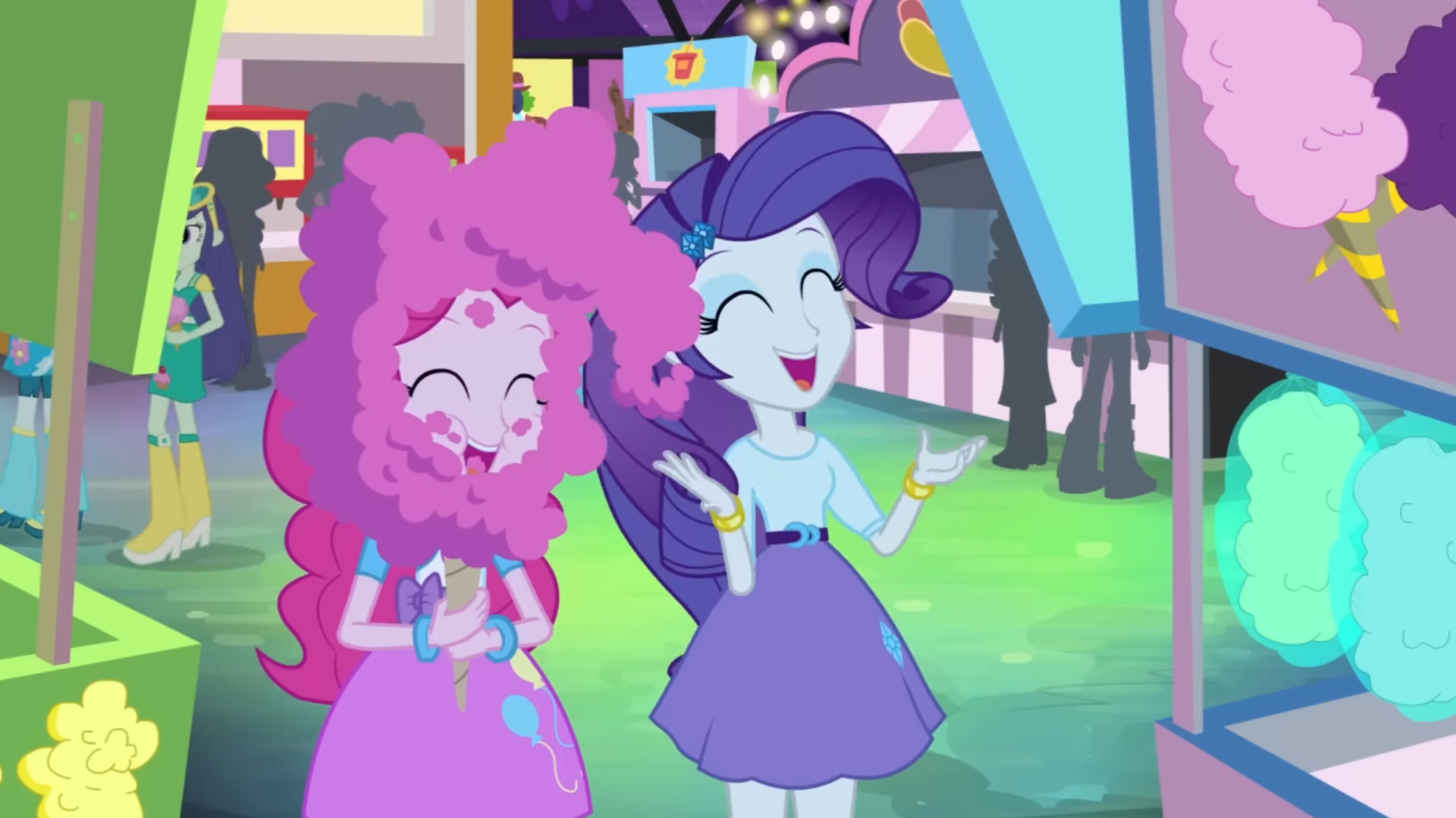 #3125885 - safe, screencap, blueberry cake, pinkie pie, rarity, human ...