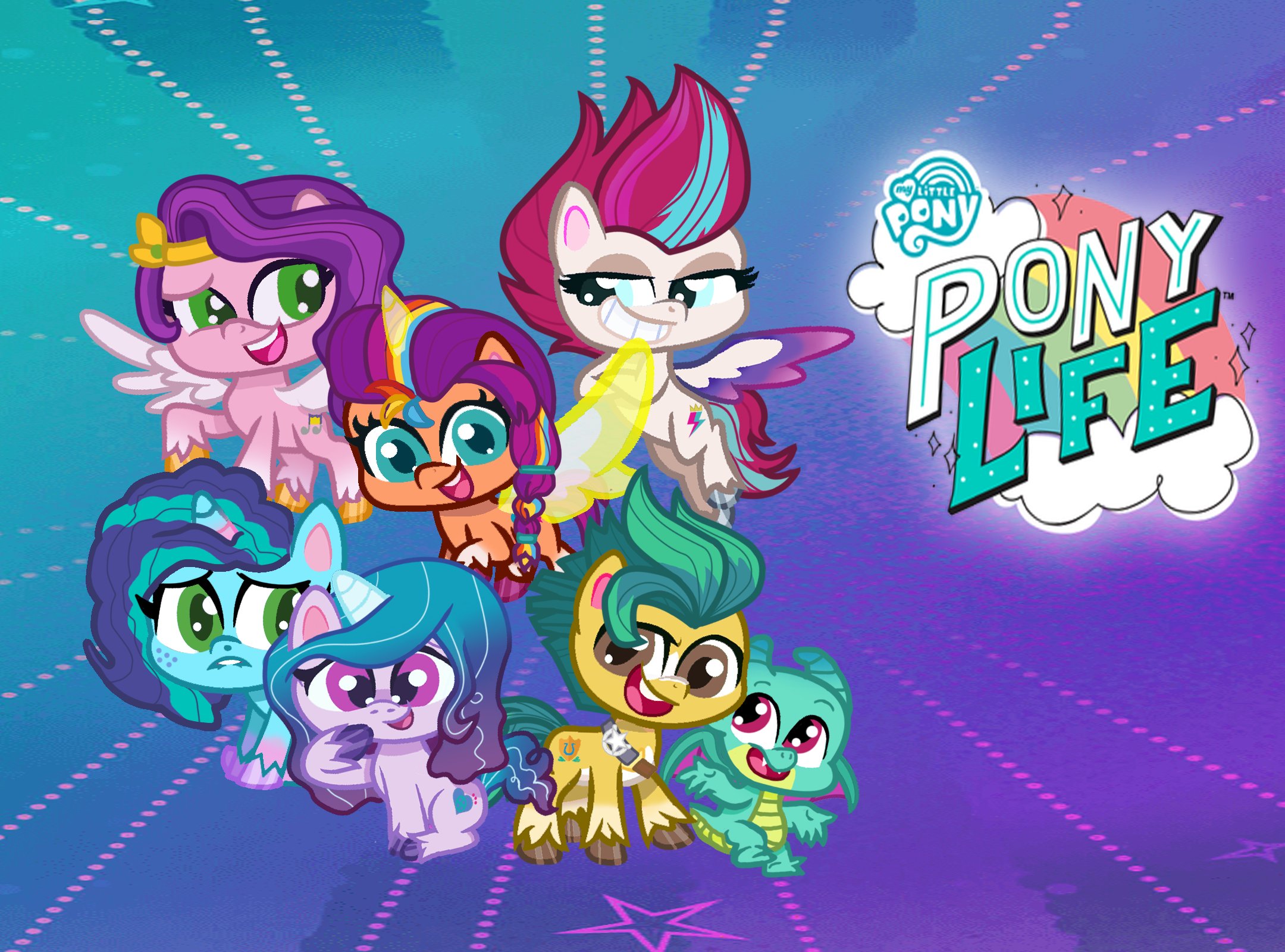 #3127192 - safe, artist:allegrenix, hitch trailblazer, izzy moonbow ...