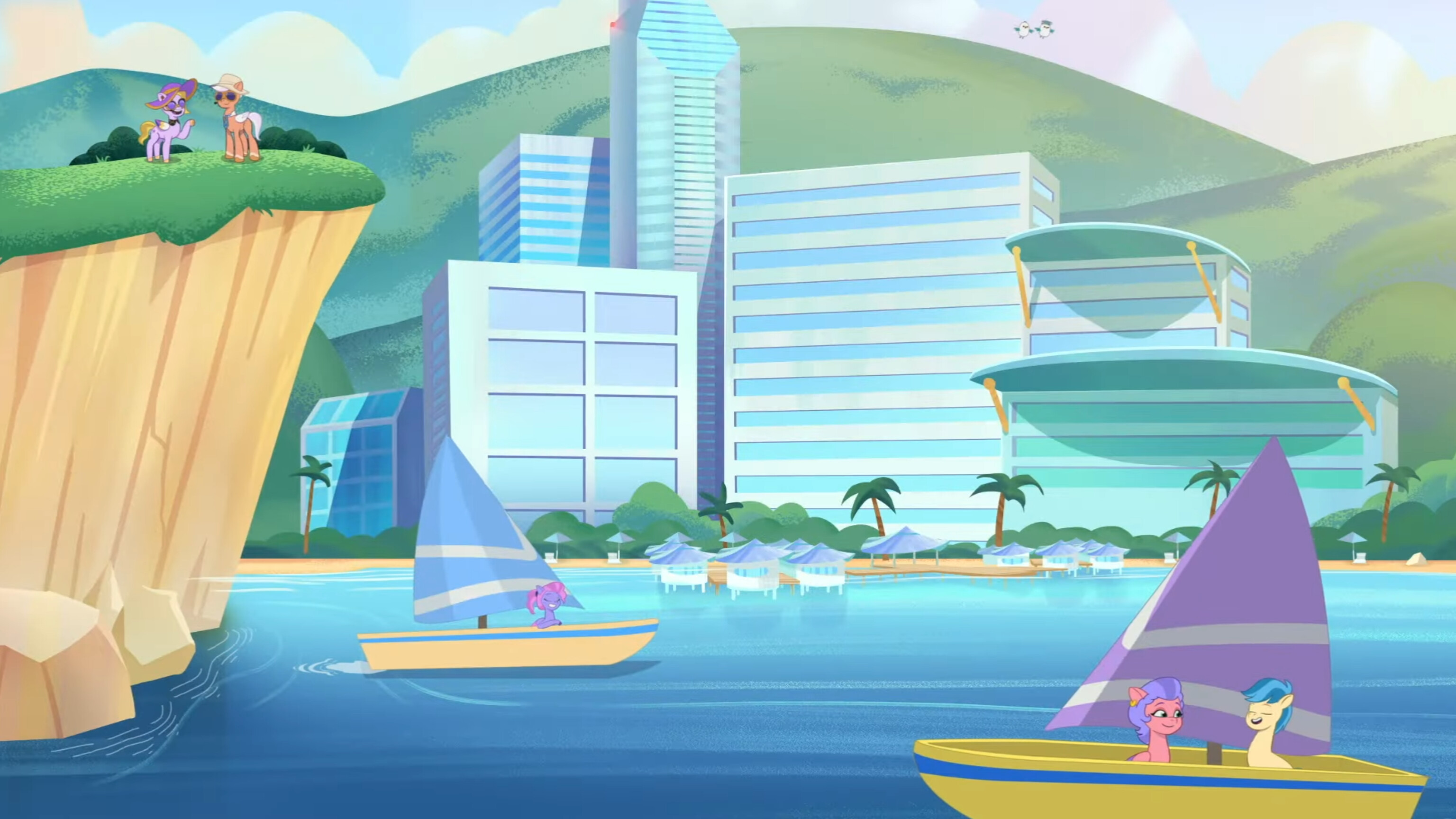 #3127462 - safe, screencap, cherry flyaway, dazzle feather, skye silver ...