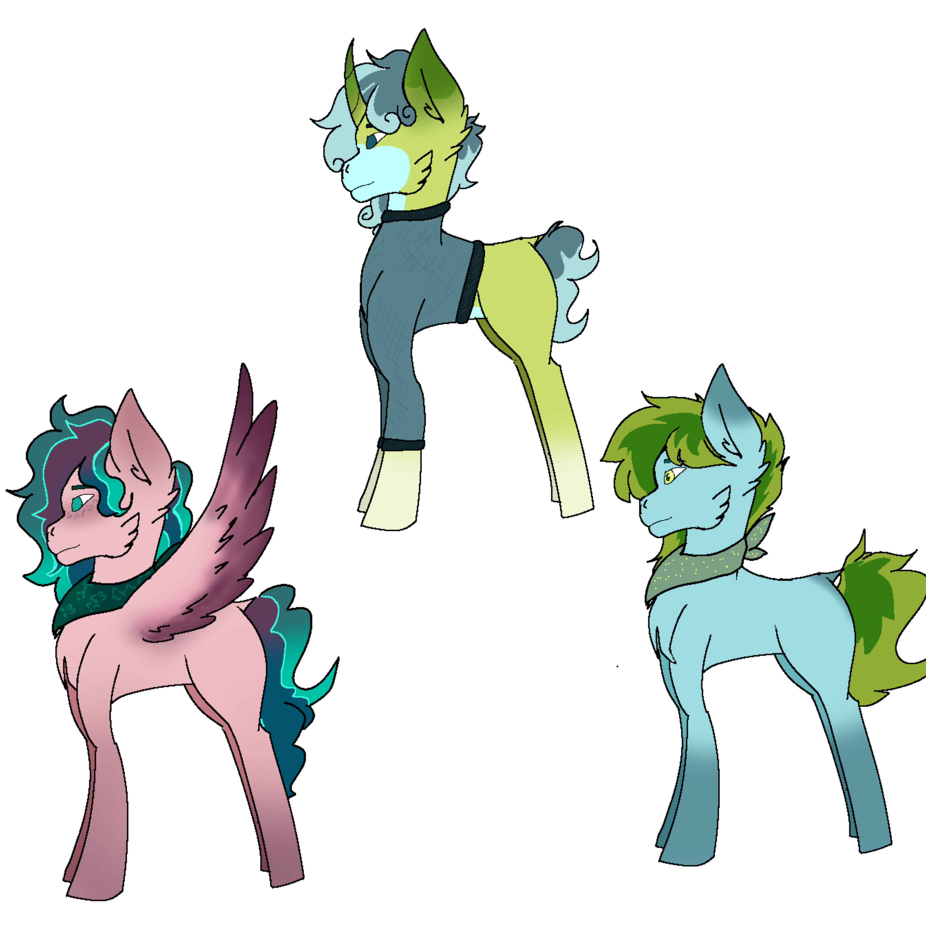 #3128404 - safe, artist:moondrawzlv, oc, oc only, oc:yomogi artemisia, earth pony, pegasus, pony ...