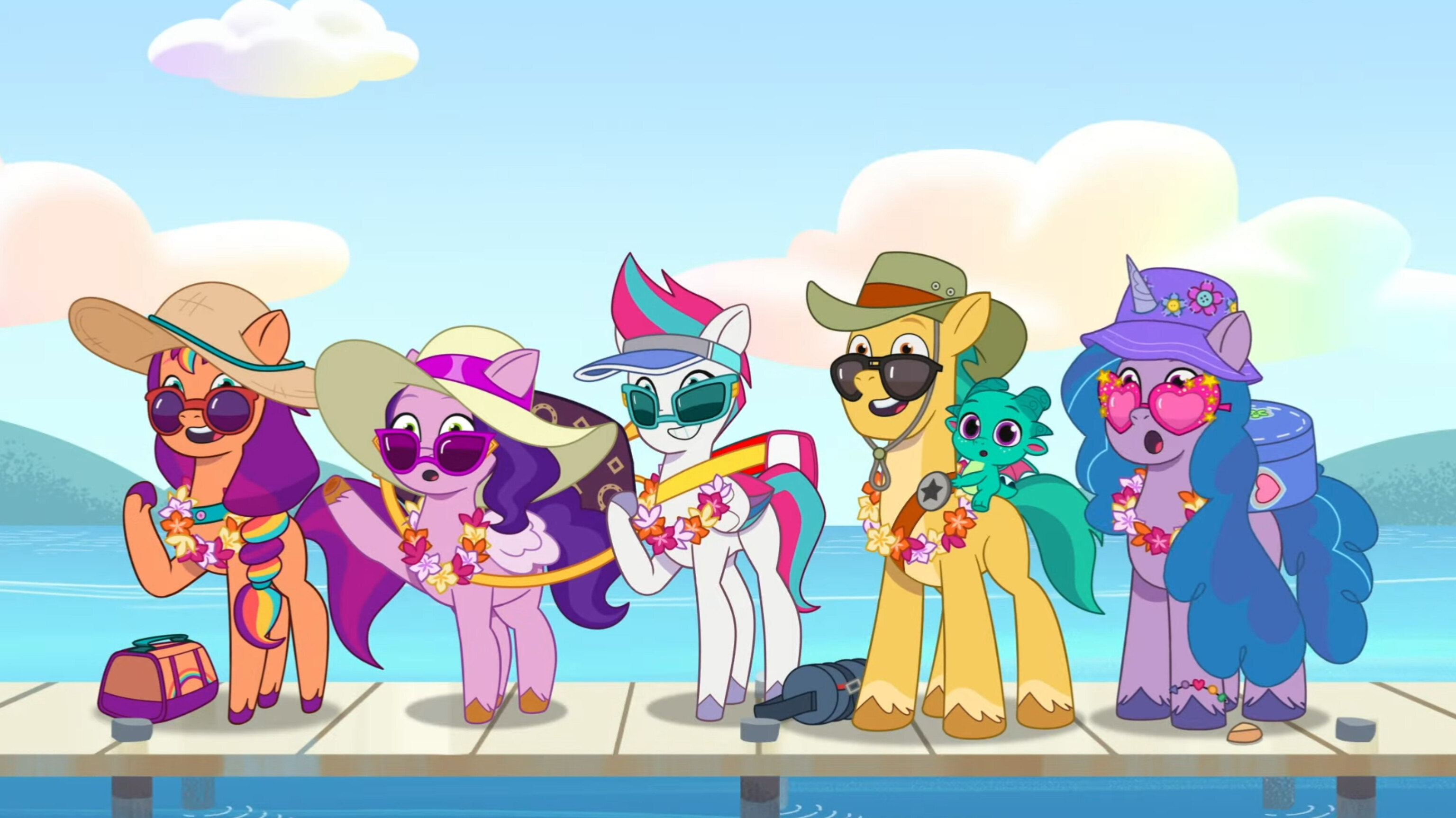 #3129370 - safe, screencap, hitch trailblazer, izzy moonbow, pipp ...