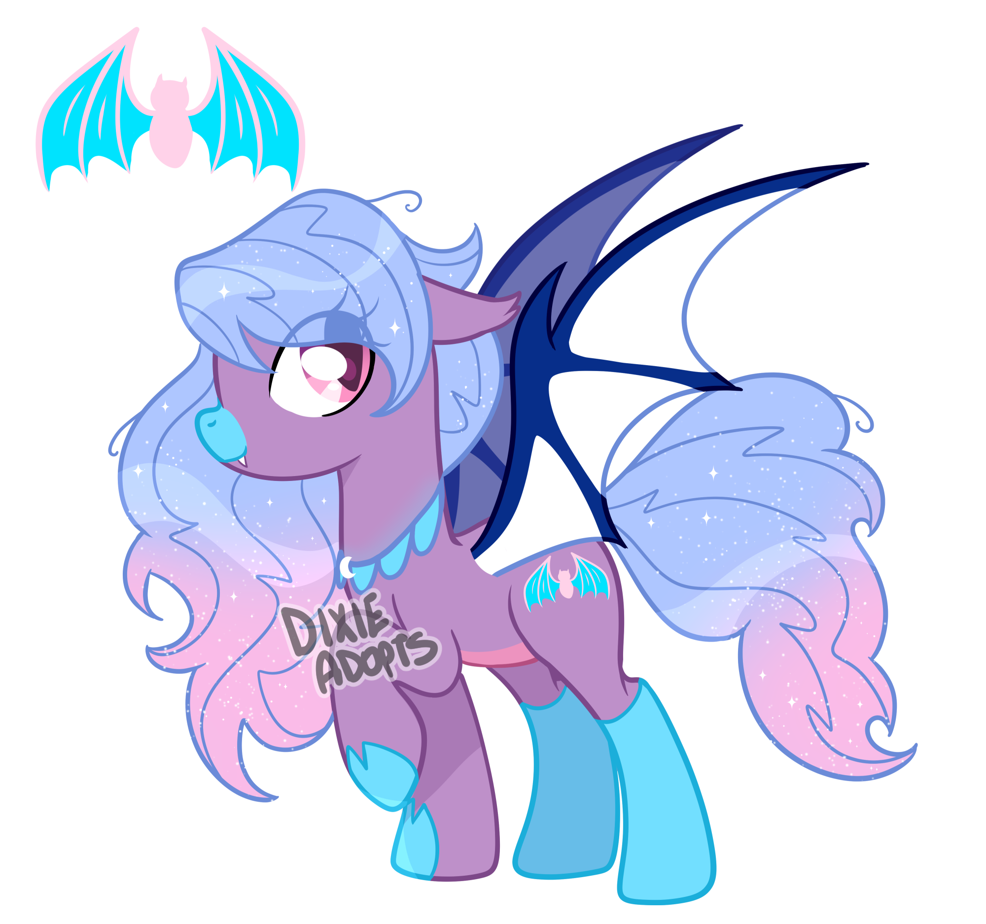 #3130693 - safe, artist:dixieadopts, oc, oc:poison fly, bat pony, pony, female, mare, simple ...