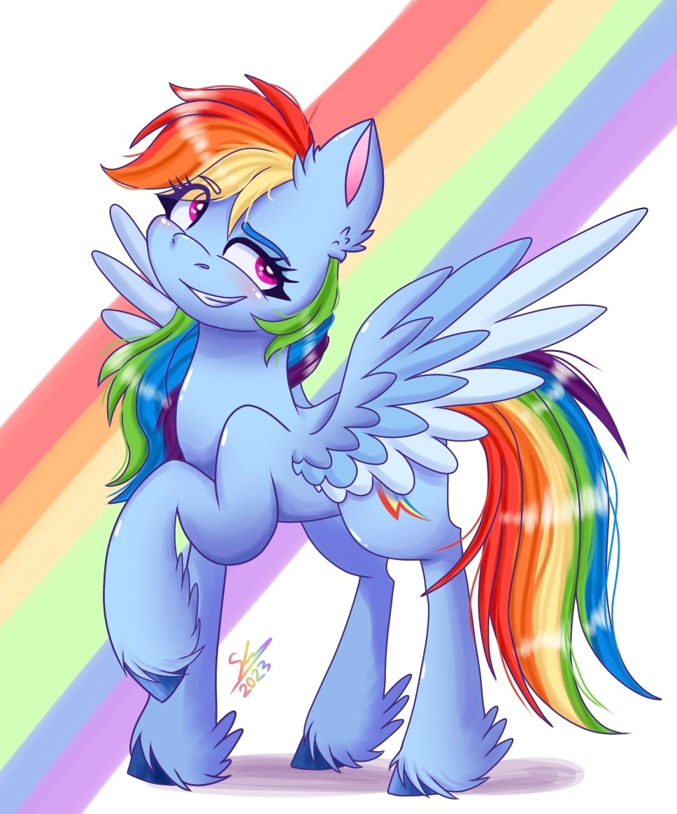 #3132343 - safe, artist:galaxy swirl, rainbow dash, pegasus, pony ...