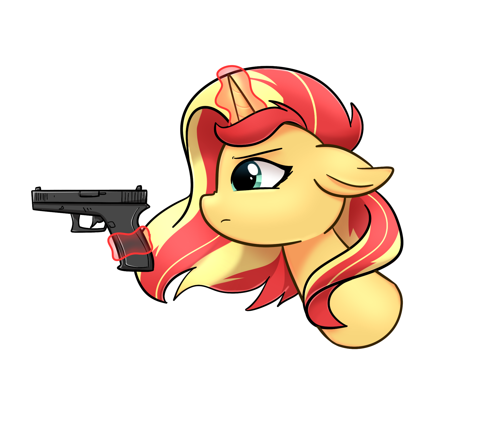 #3133459 - safe, artist:yumiy_salin, sunset shimmer, pony, unicorn ...