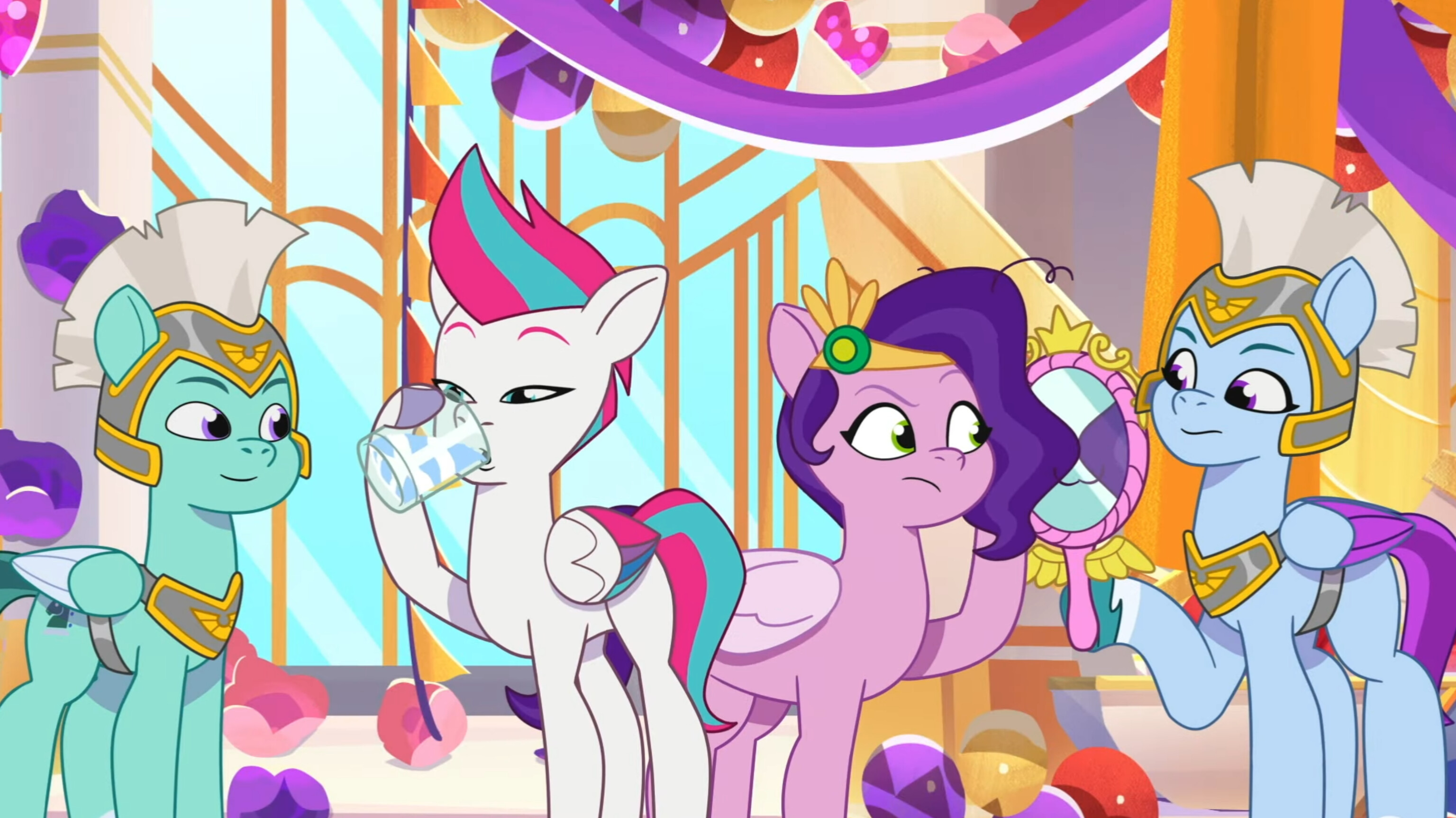 #3119316 - safe, screencap, pipp petals, thunder flap, zipp storm, zoom ...